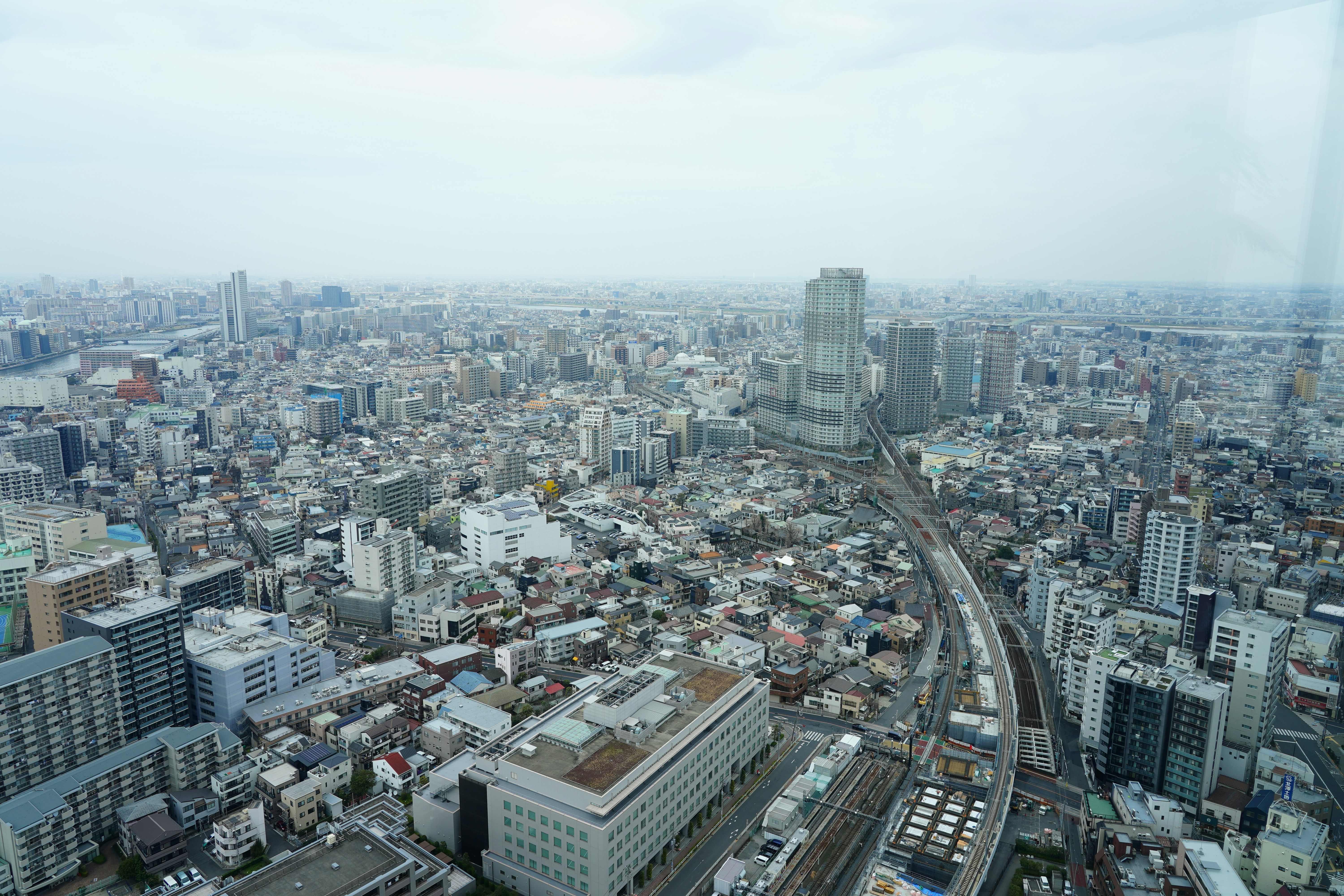 Urban Ribbon: Aerial View of a Busiest Crossroad Network