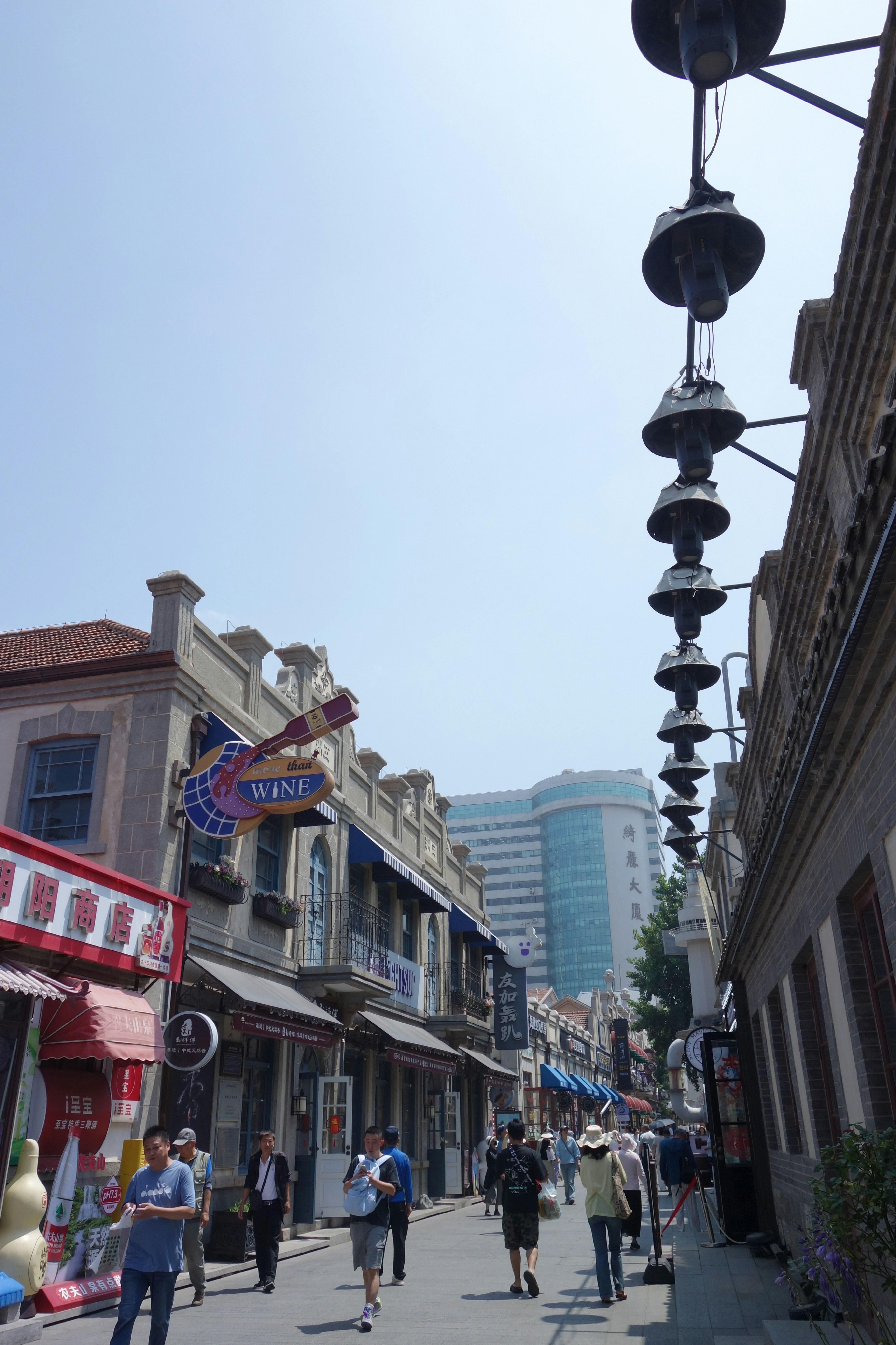 Lanterns Over a Historic Street