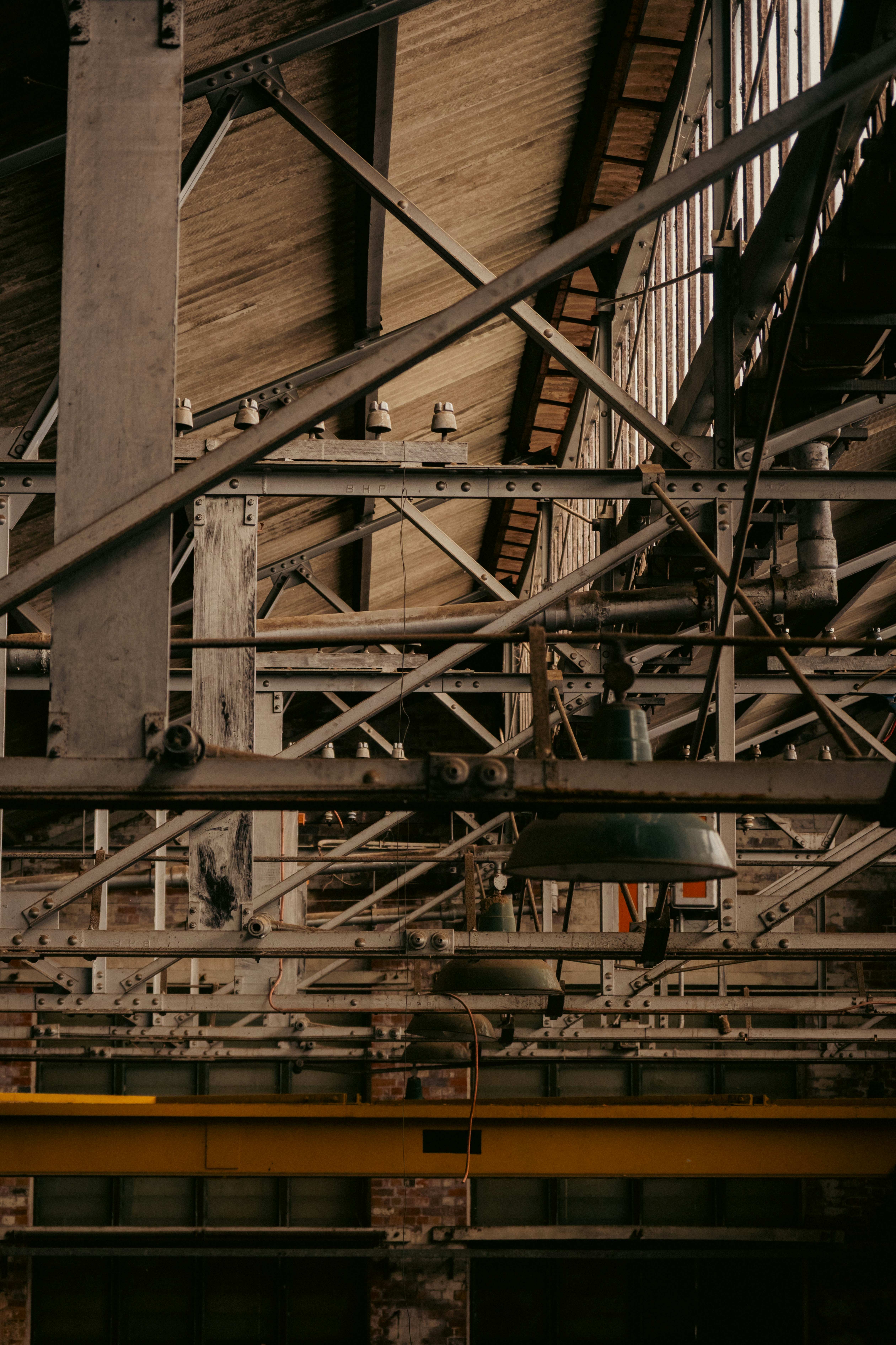 Industrial Lattice: Crisscross of Steel and Light