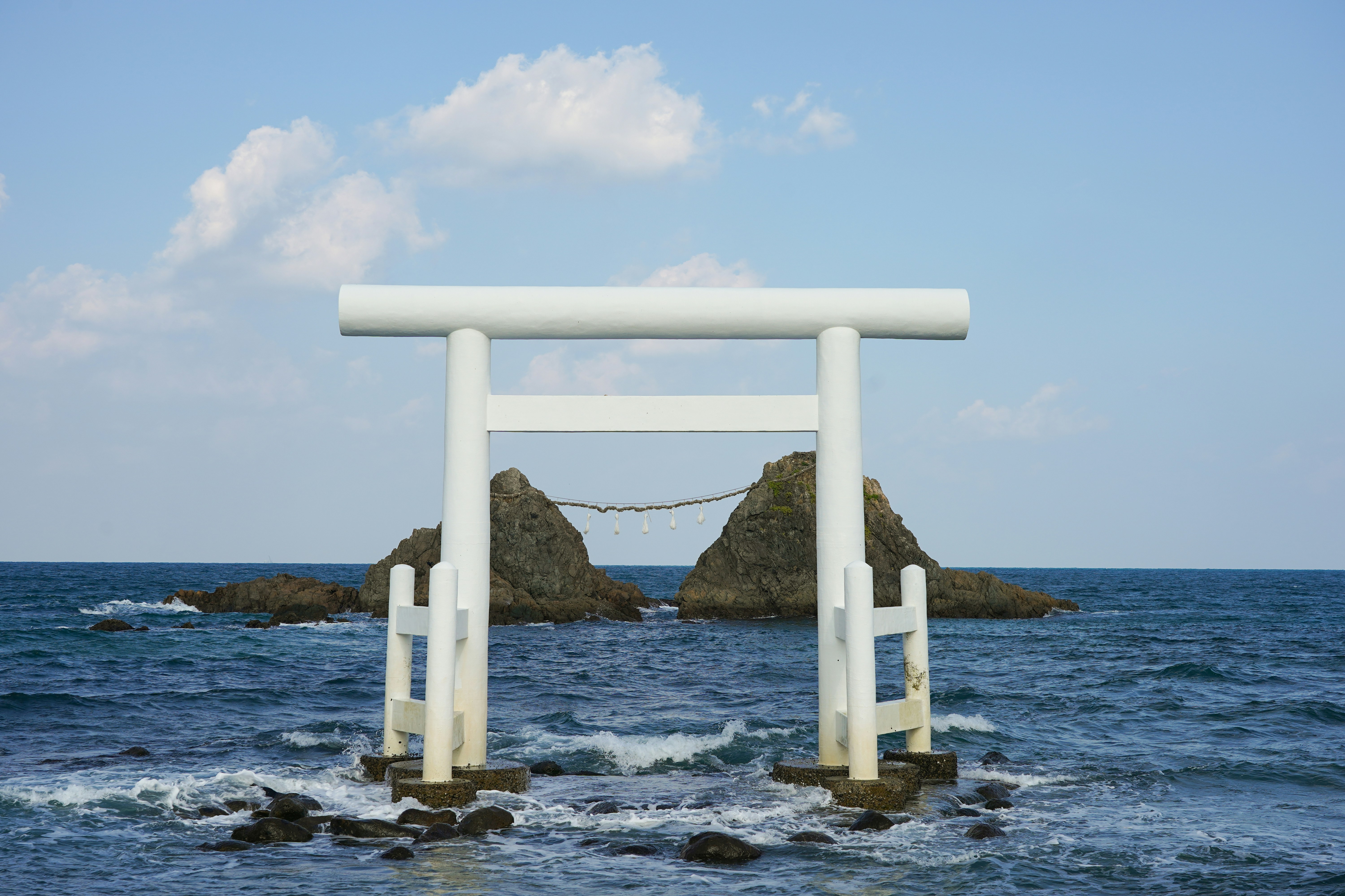 Torii Gate in a Crashing Sea