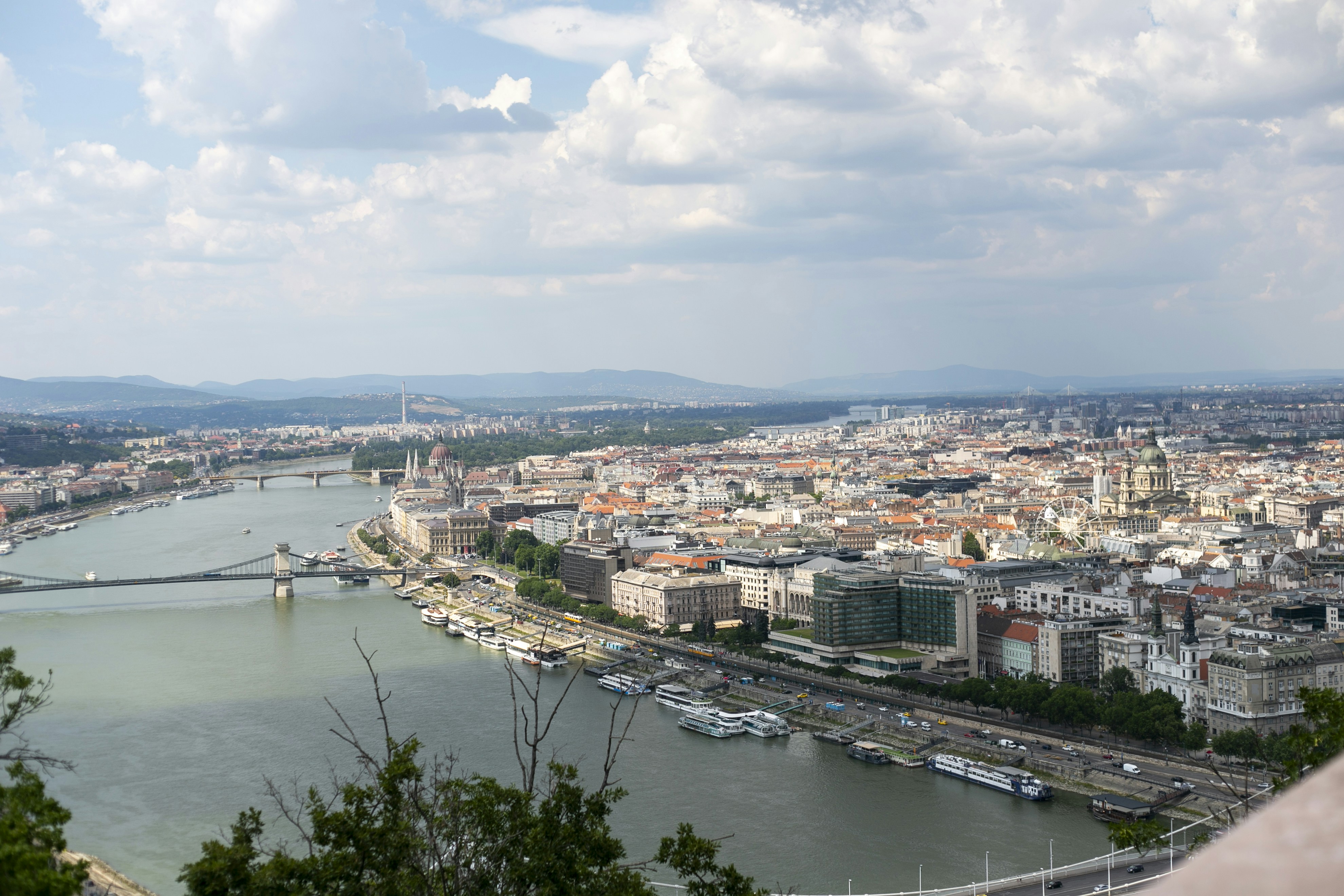 Riverside Lisbon: A Panorama Over the Rooftops and Bridges
