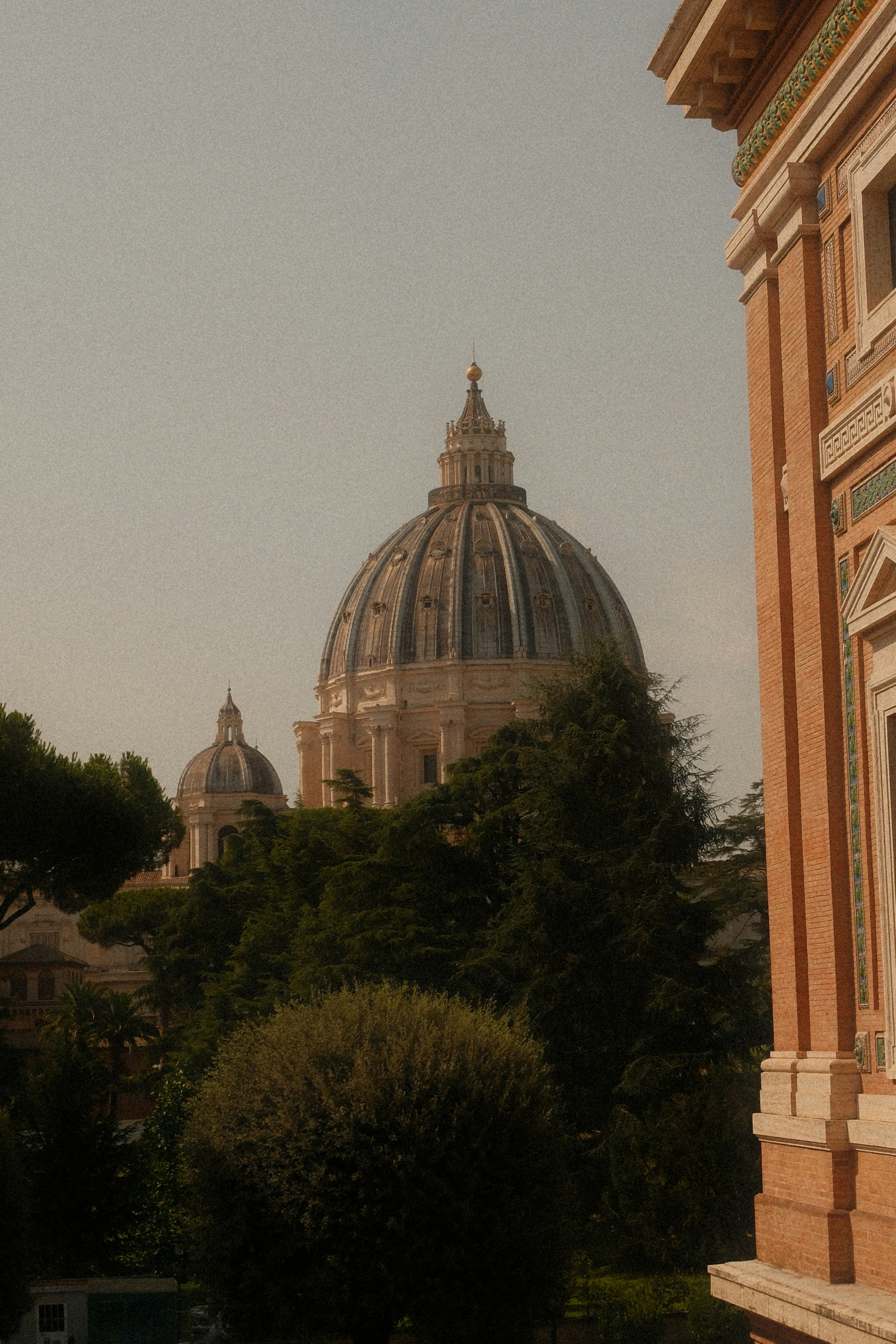 Dome of a Historic Vista Rising above Garden Foliage