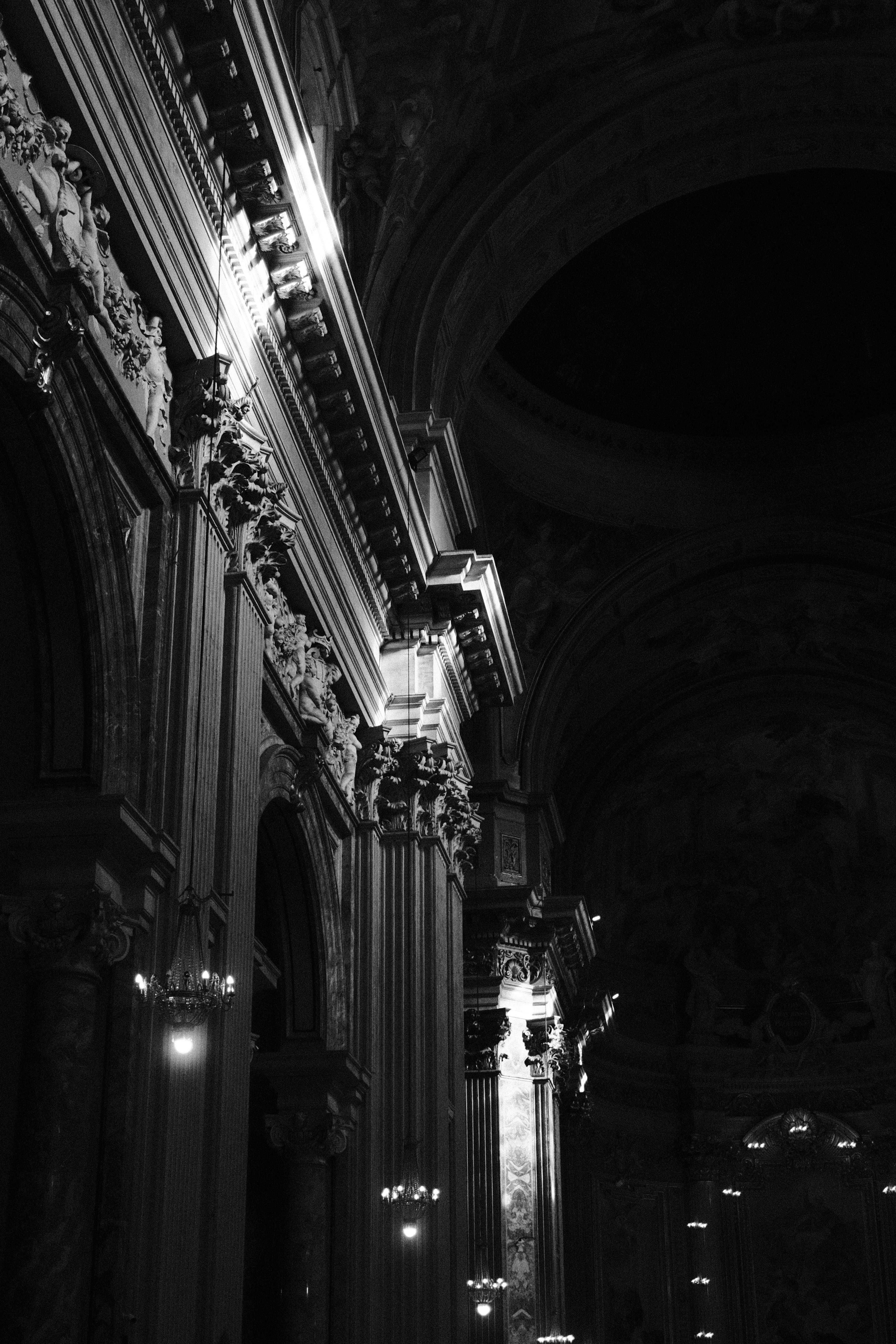 Architectural Reverie: Shadows and Light in a Baroque Hall