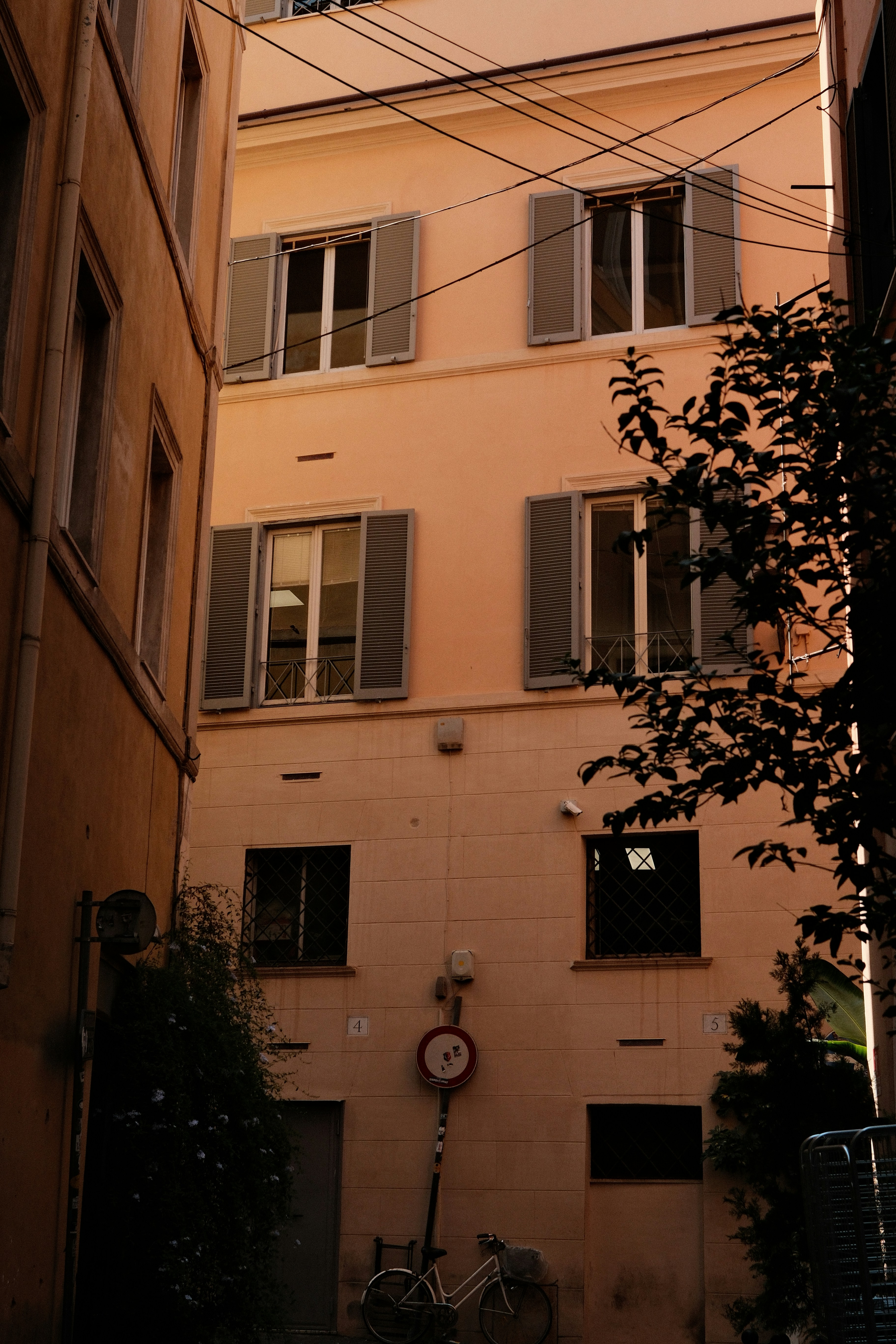 Warm European Alleyway Face of a Building
