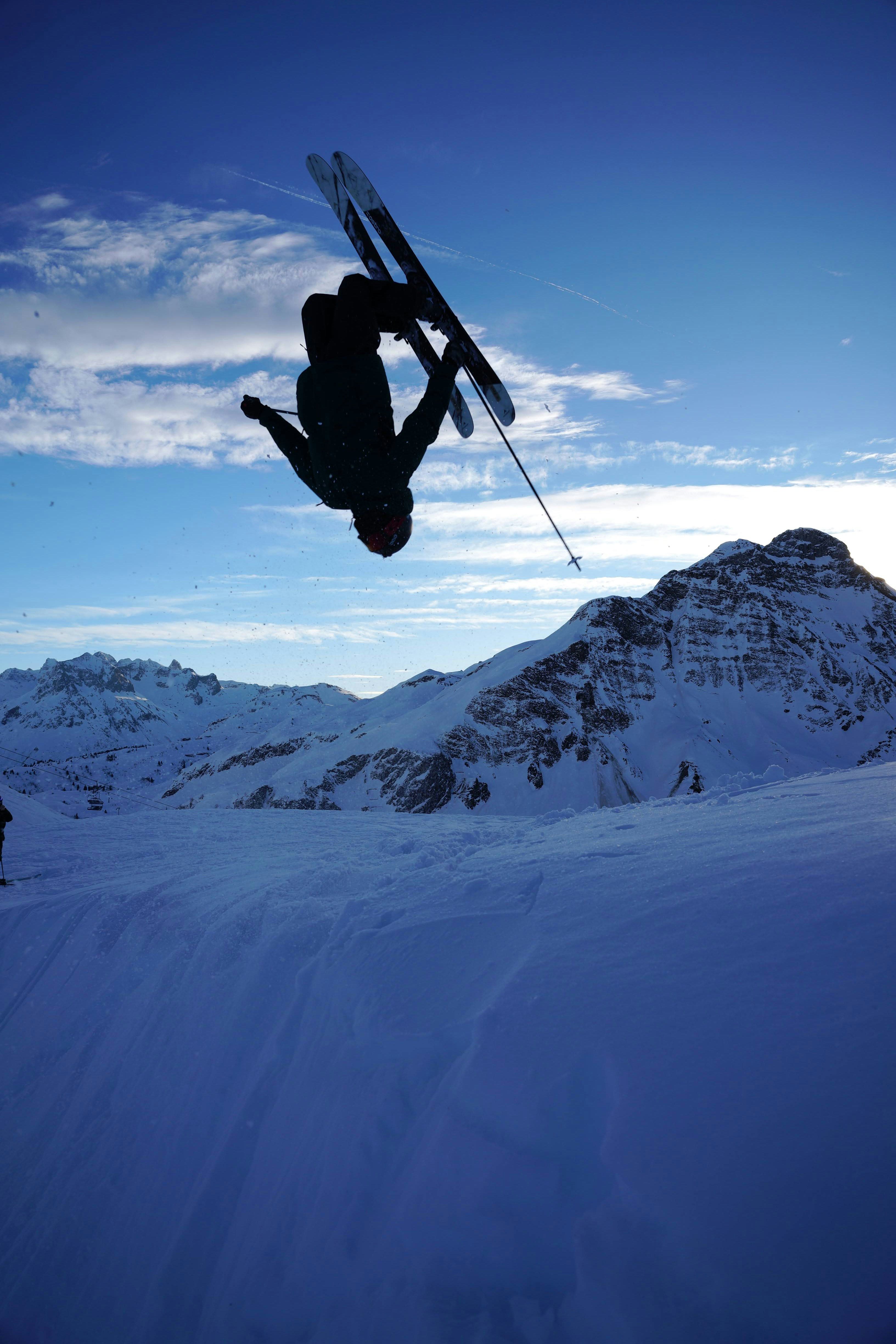 Airborne Kickflip Over Alpine Silence