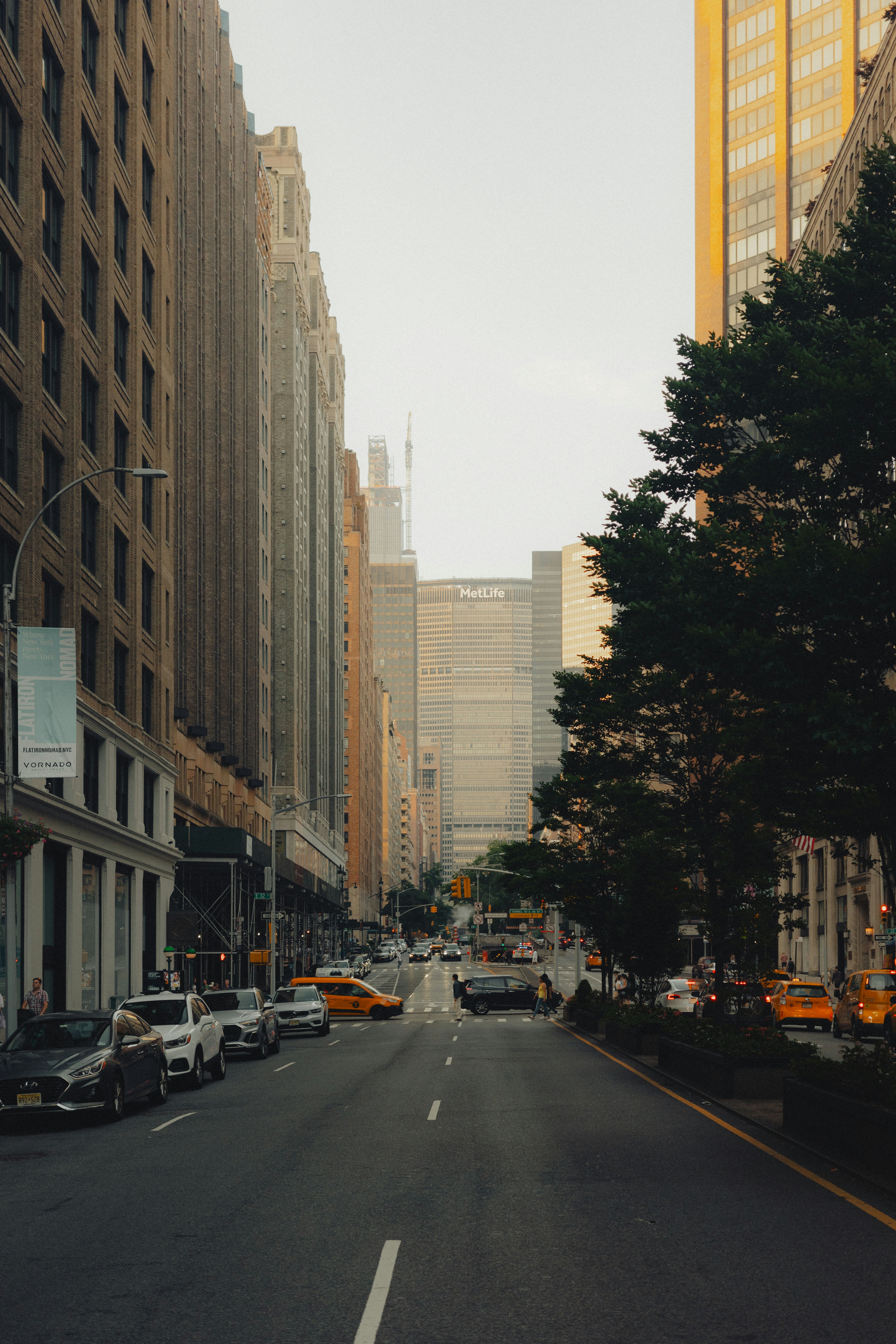 Urban Avenue: A Quiet Convergence of Skyscrapers and Street Life