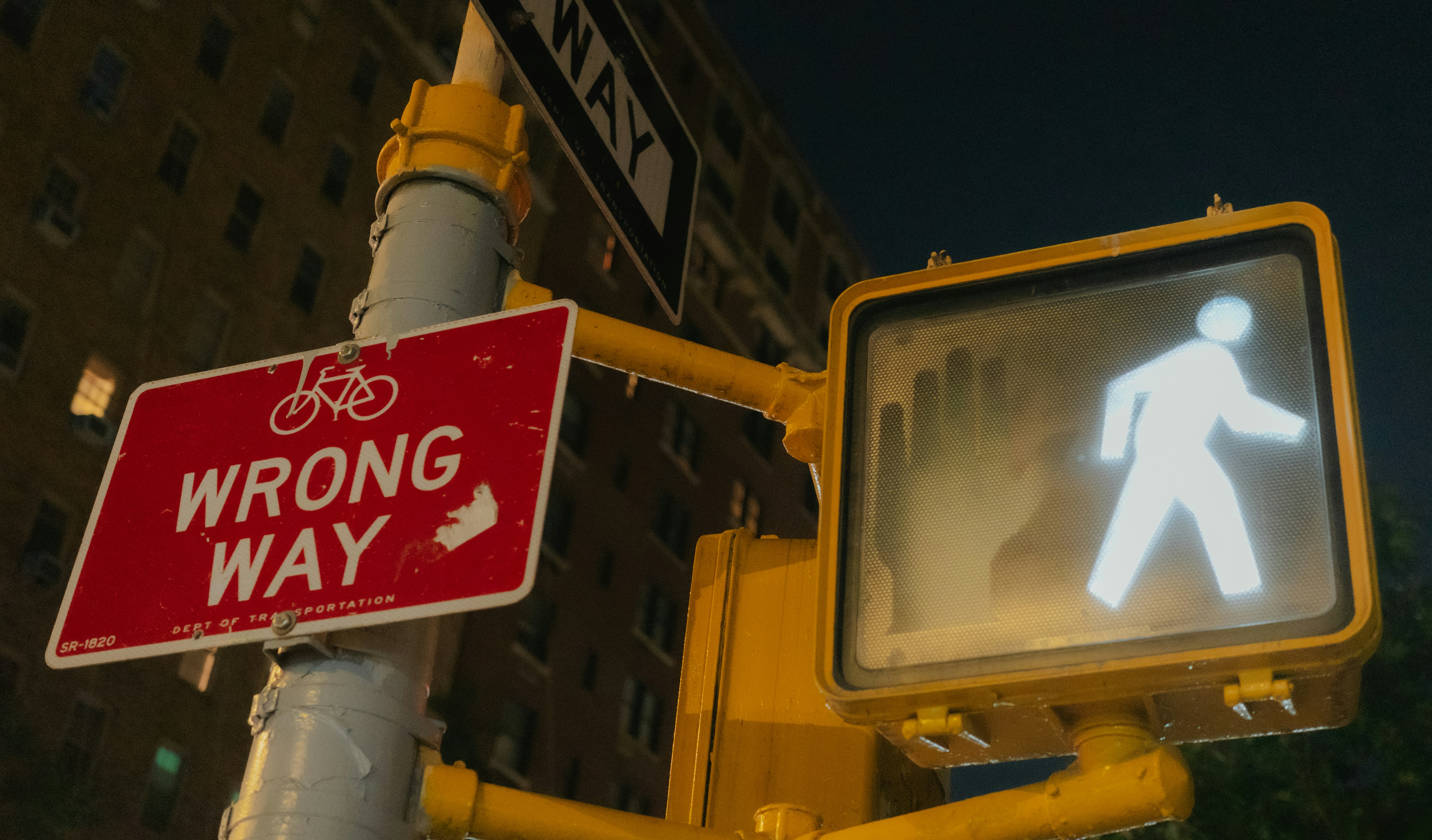 Wrong Way at the Night Signal