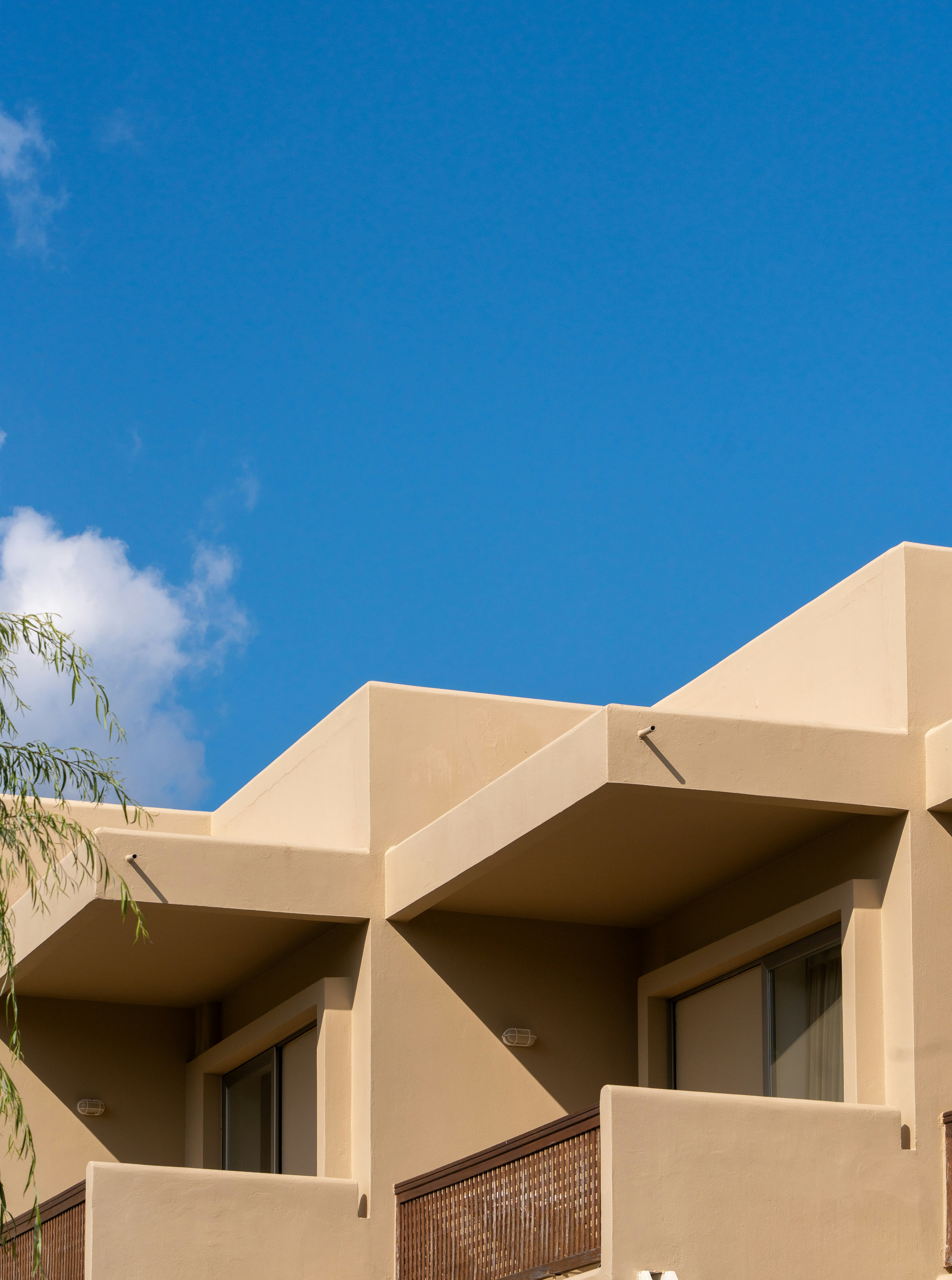 Deserted Sky Above Terracotta Modernism