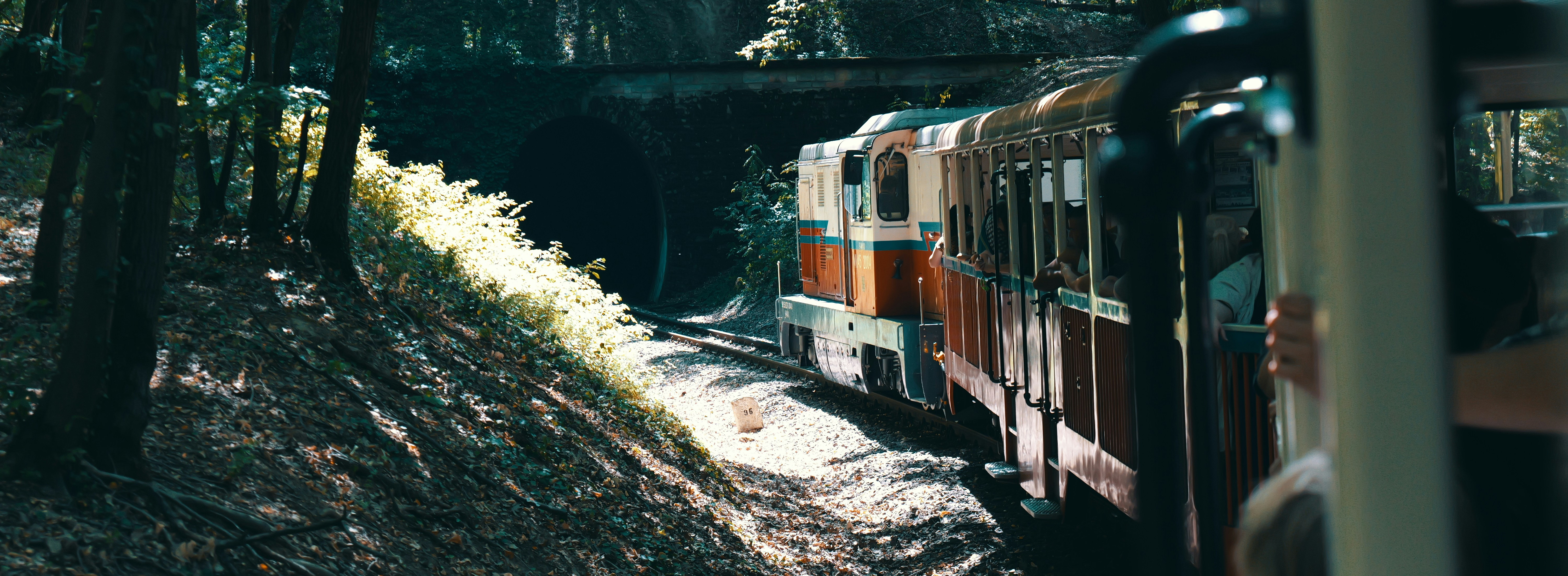 The Tail of the Tunnel: Train Emerges from Shade into Light