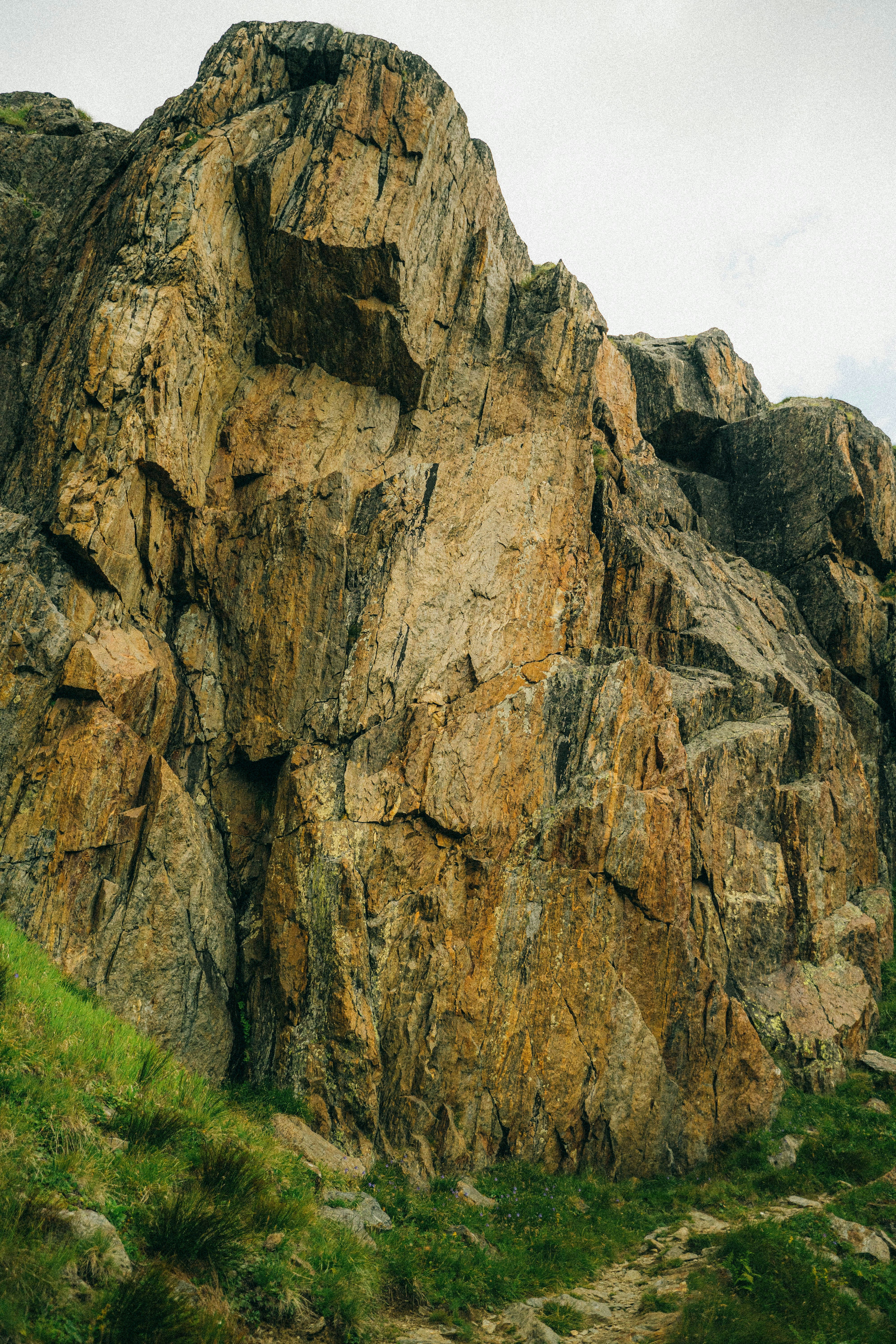 Rugged Granite Monolith Standing Against a Quiet Sky