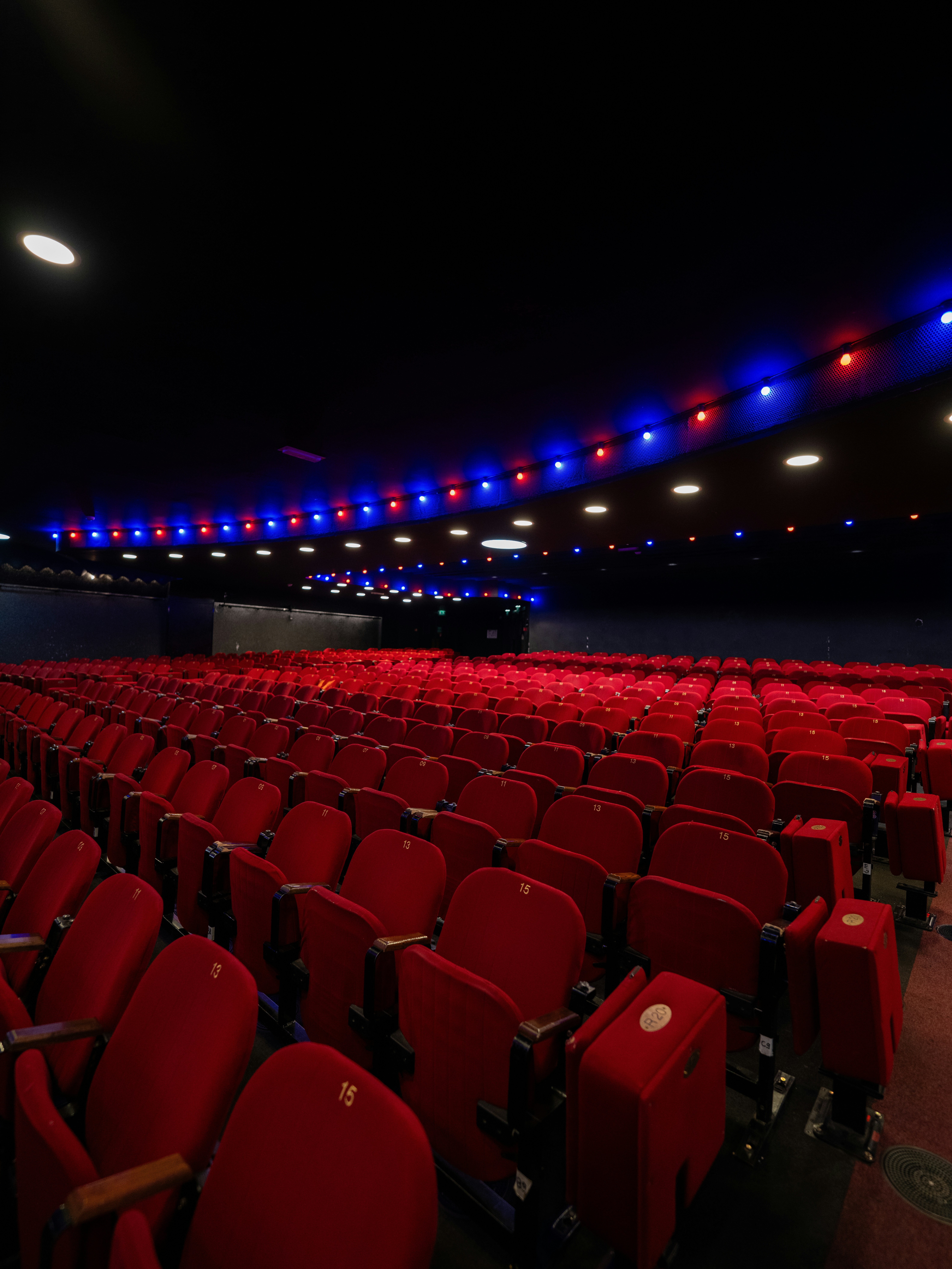 Red Velvet Rows: A Quiet Night in the Grand Auditorium