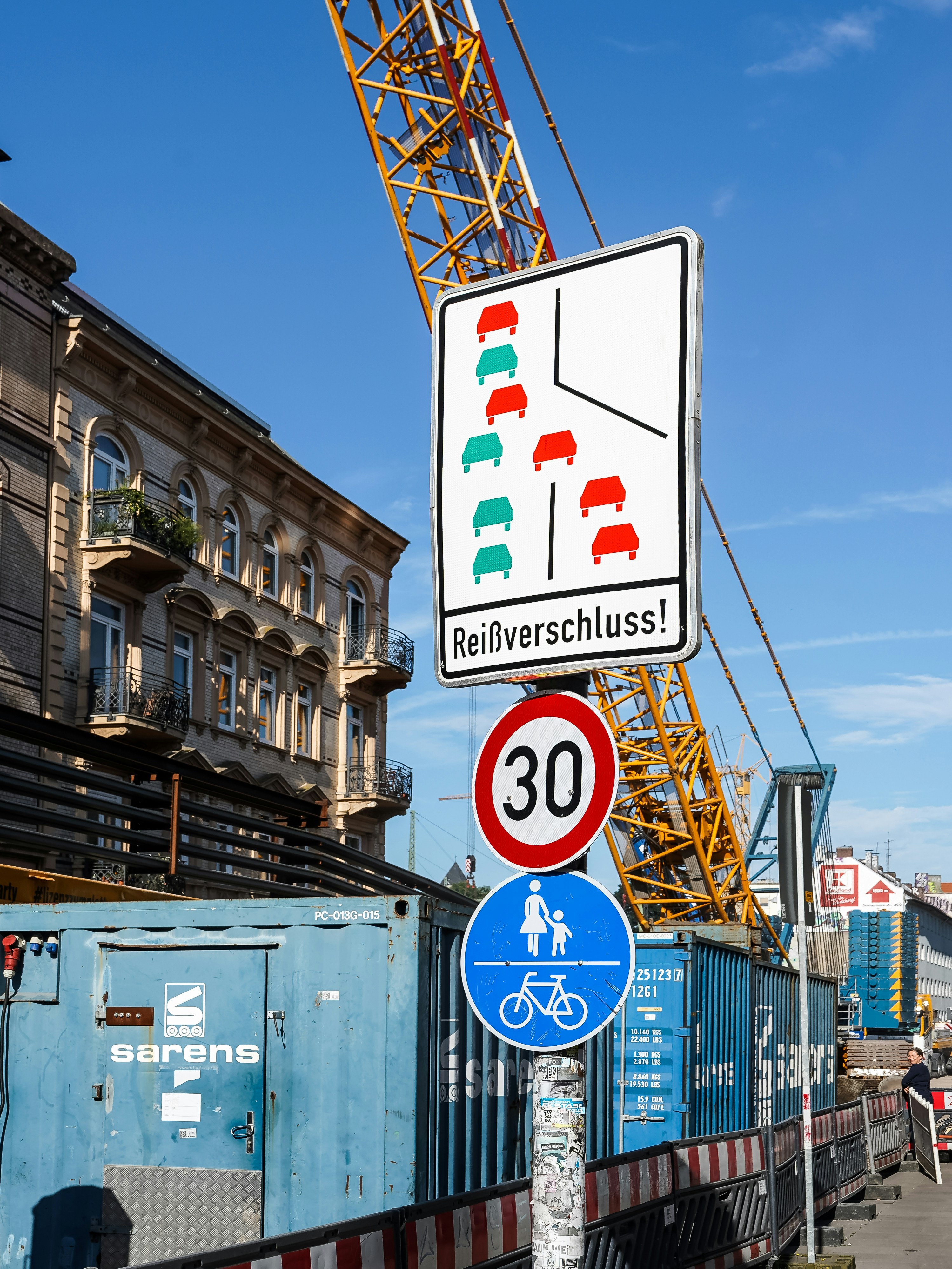 Construction Zone Across the Historic Street
