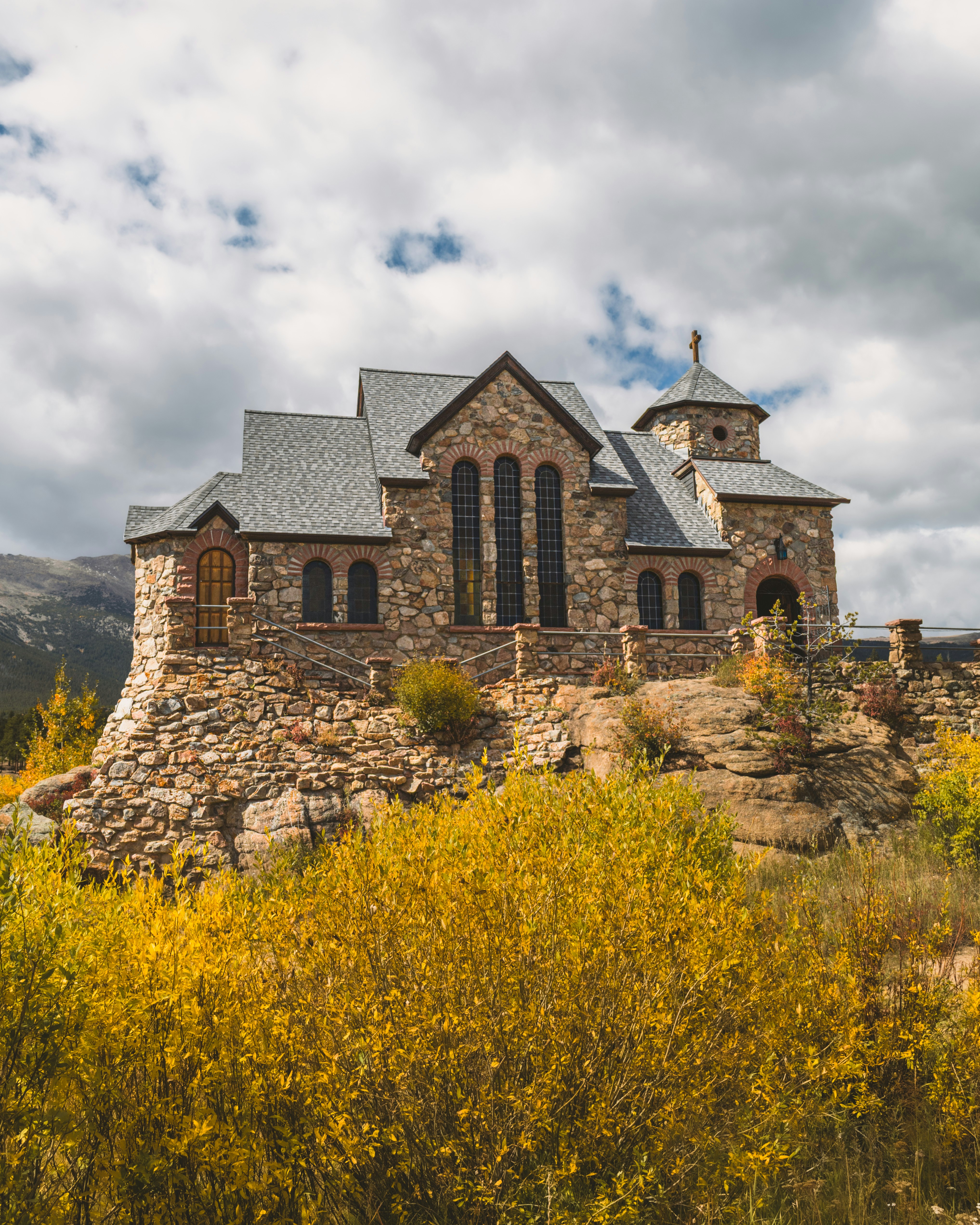Ancient Stone Chapel Standing Guard Over Golden Hills