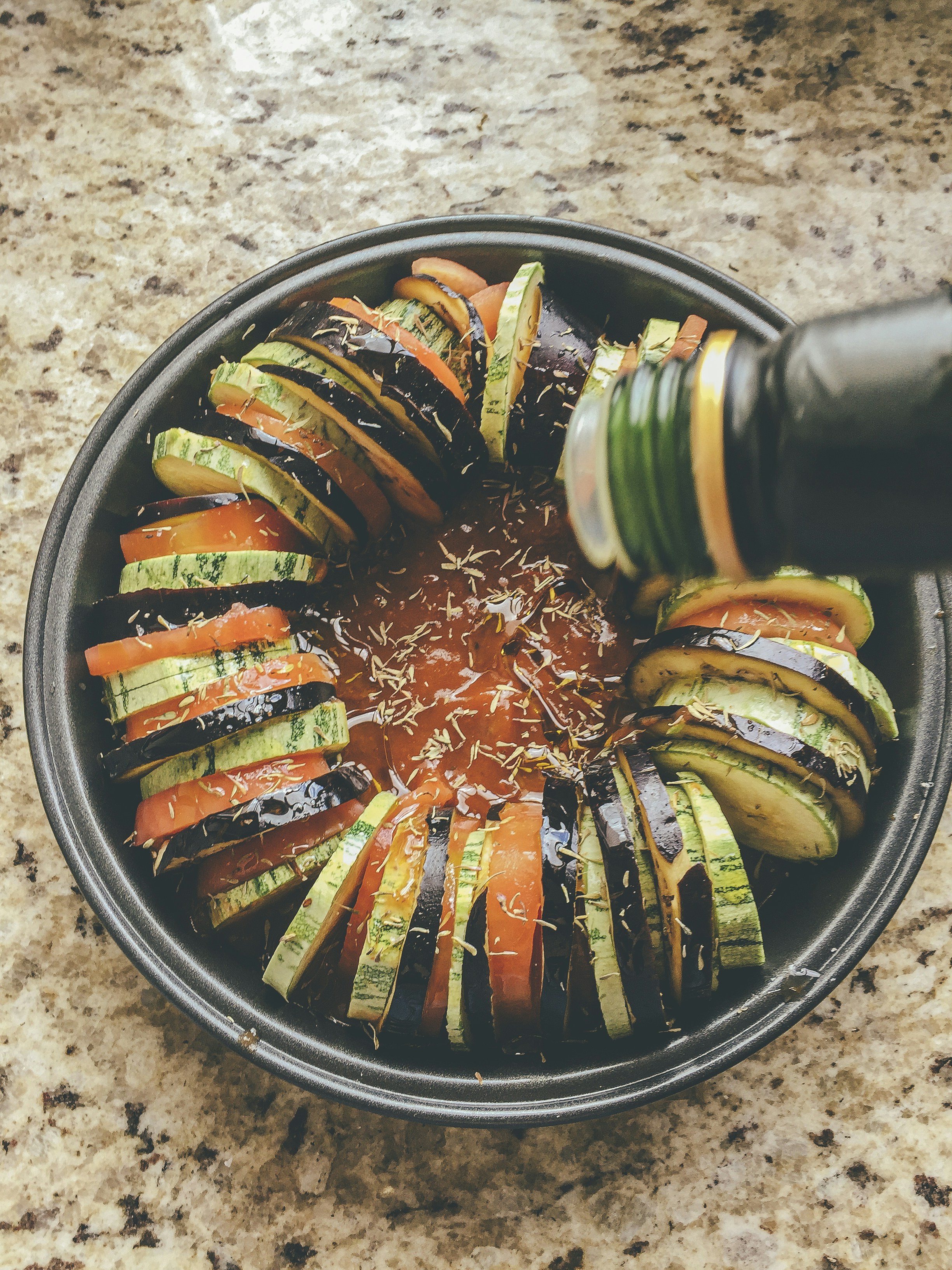 Colorful Ring of Vegetables: A Tangy Ring Infused with Olive Oil
