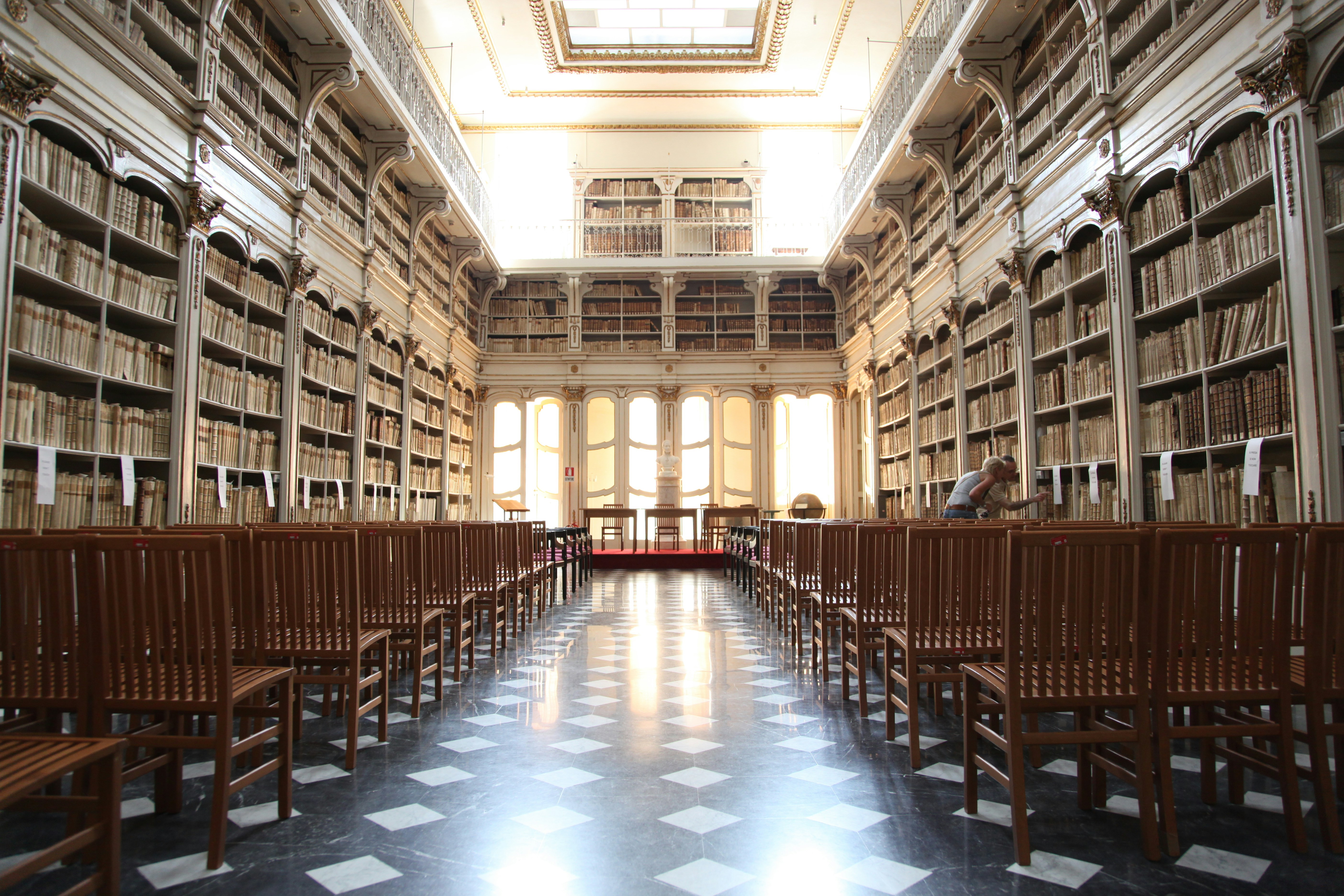 A Quiet Hall of Knowledge: Symmetry and Soft Light in a Grand Library