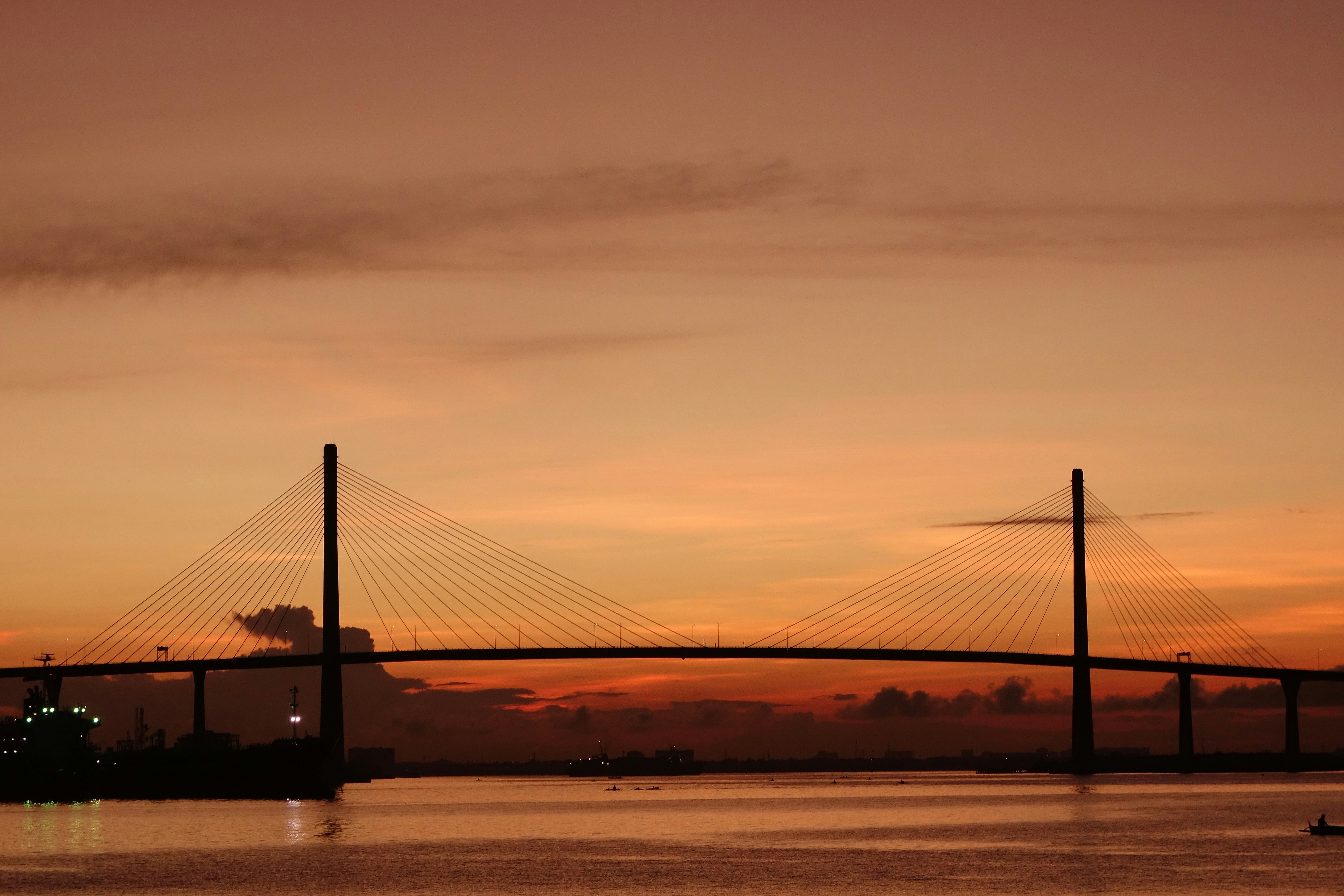 Last Light over the Cable-Stayed Span