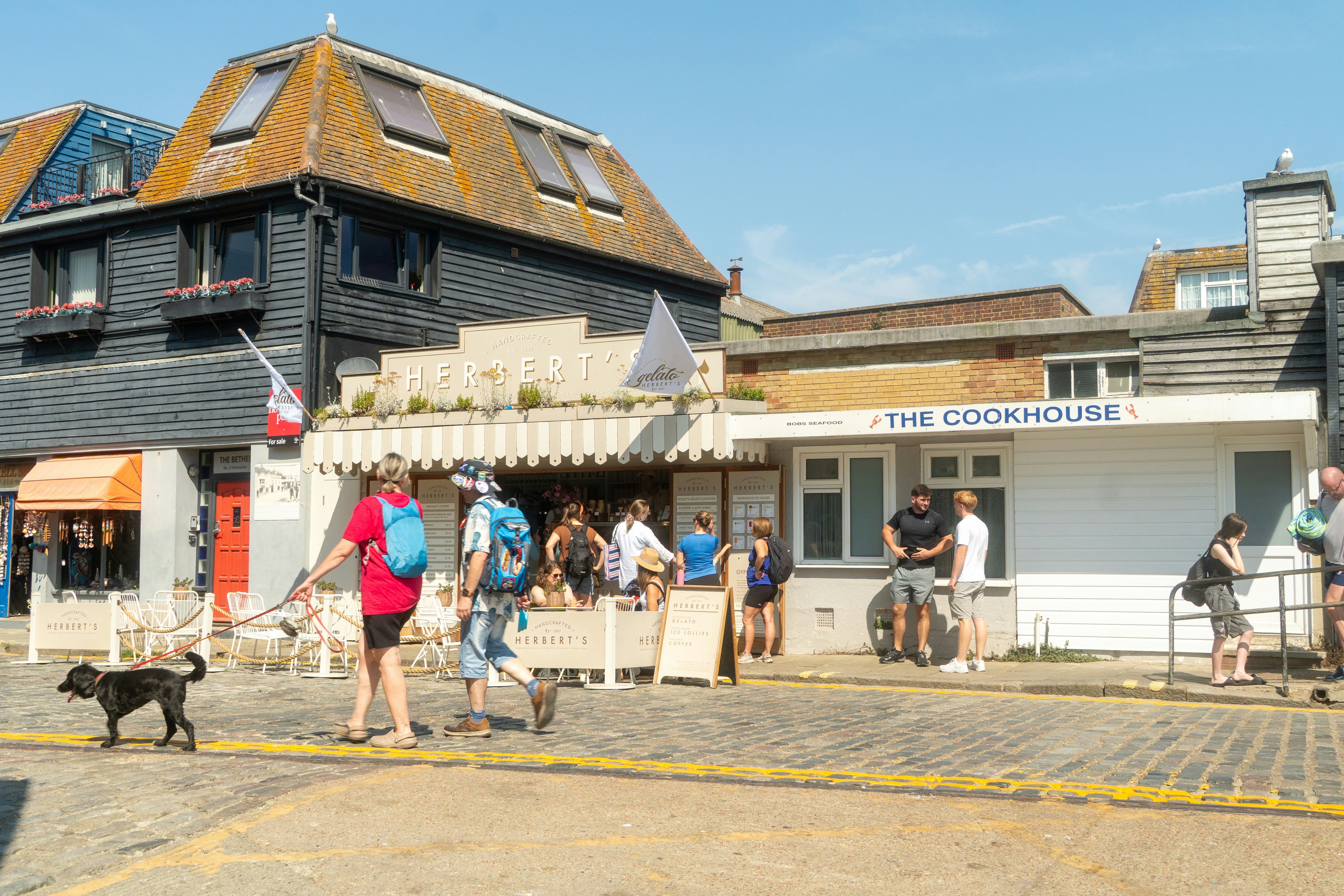 Sunny Streetside Café Row