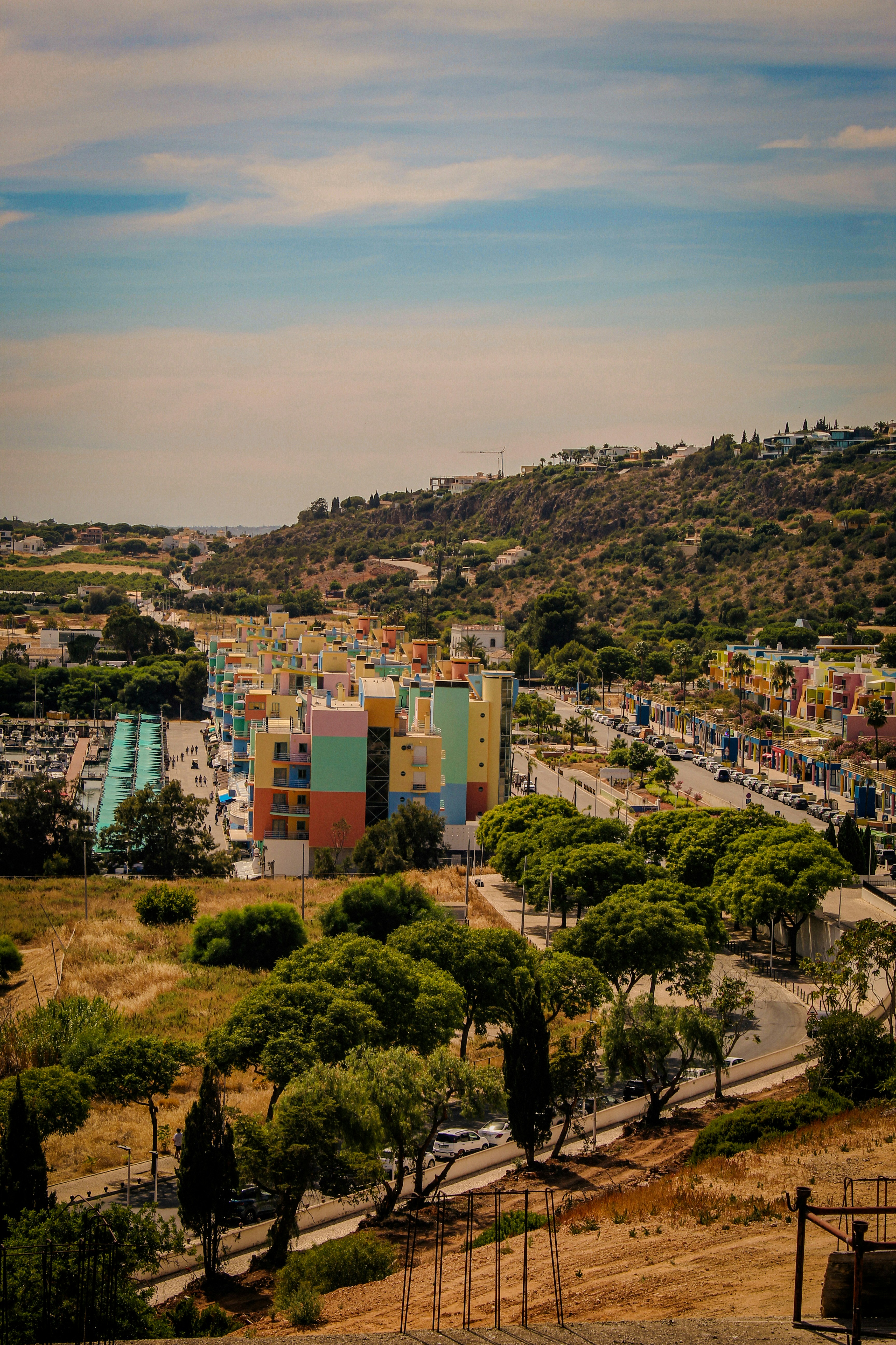 Pastel Towers Peek Over the Hills