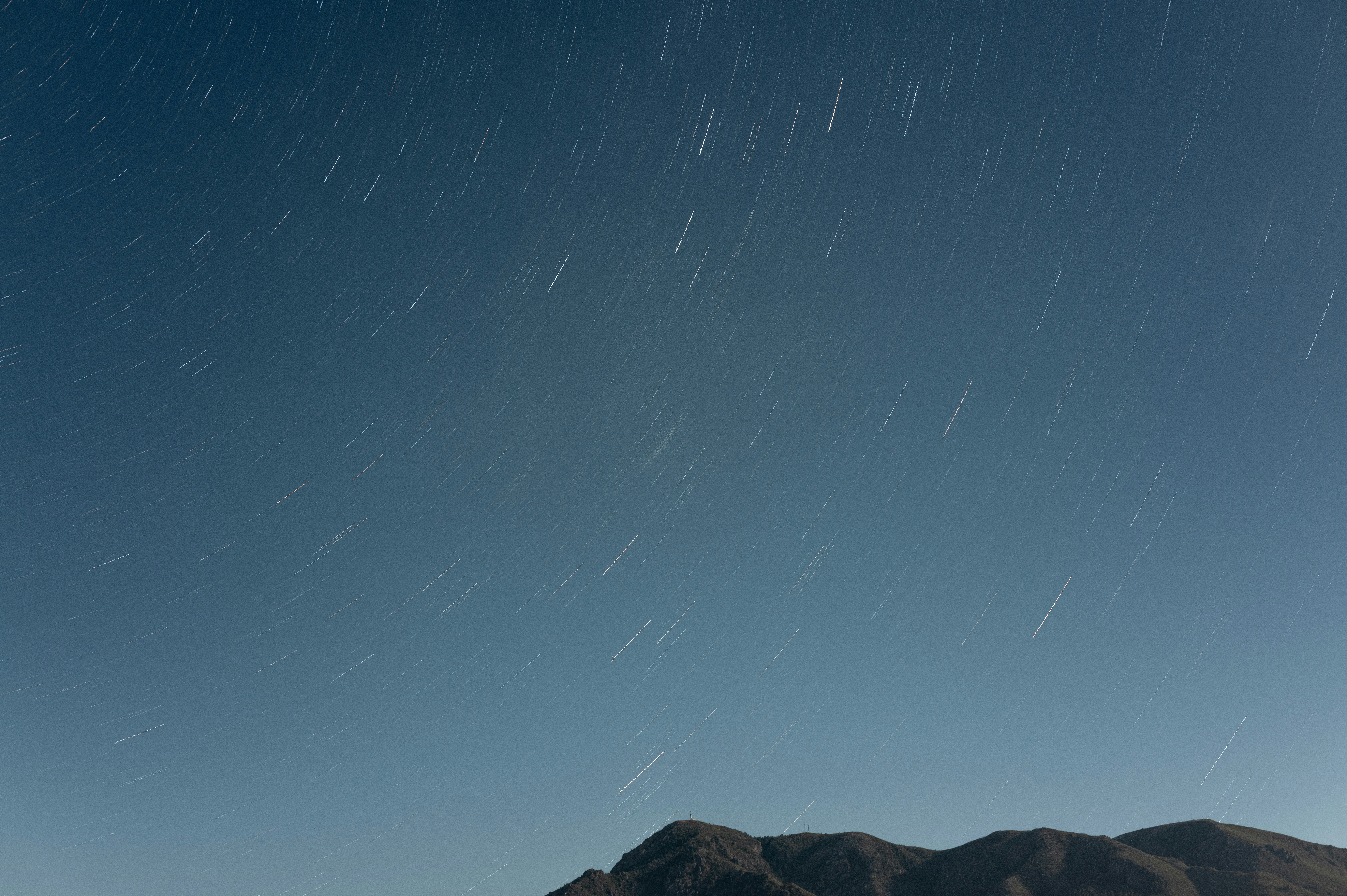 Star Trails Over a Quiet Ridge