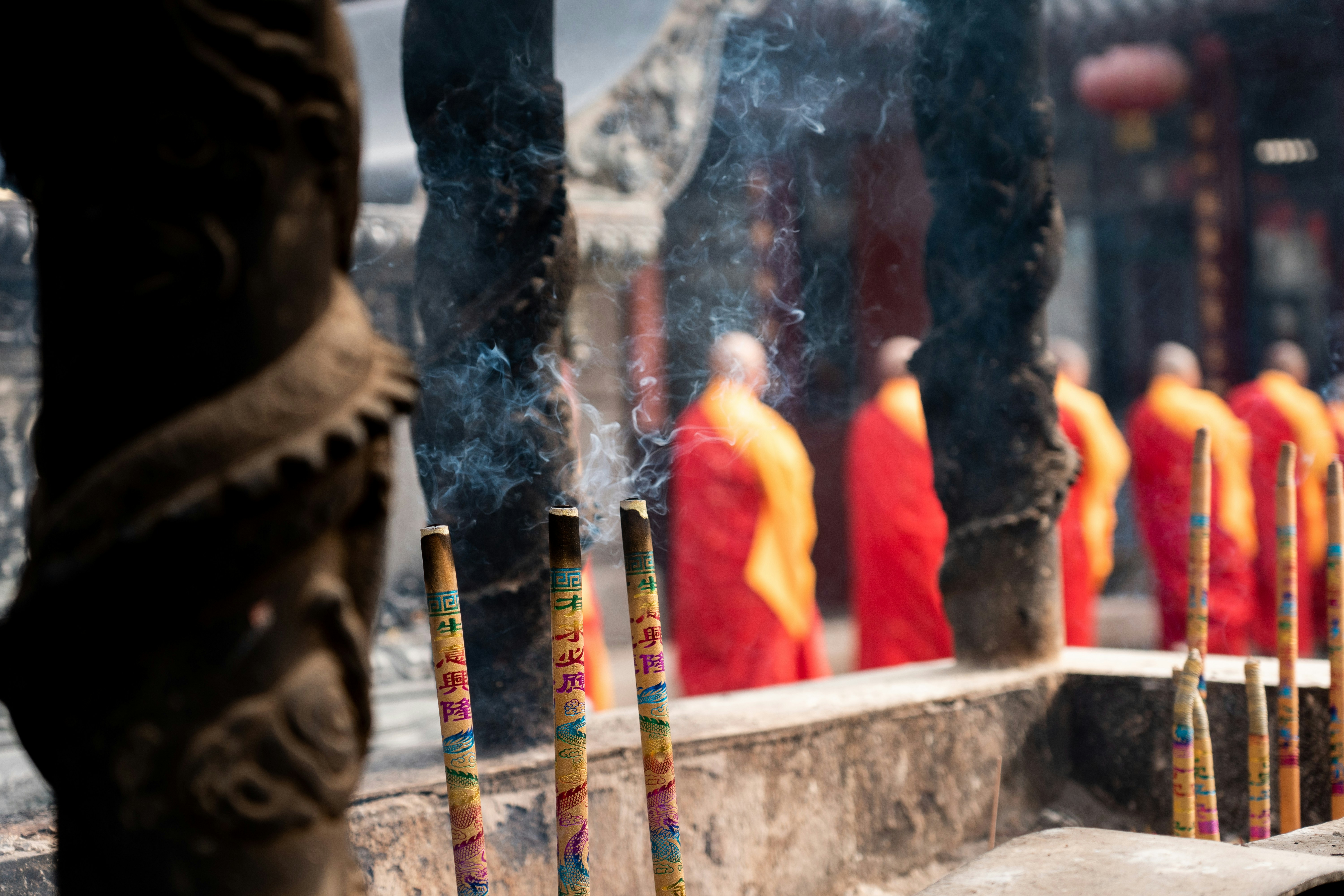 Incense Sticks in the Shrine Courtyard