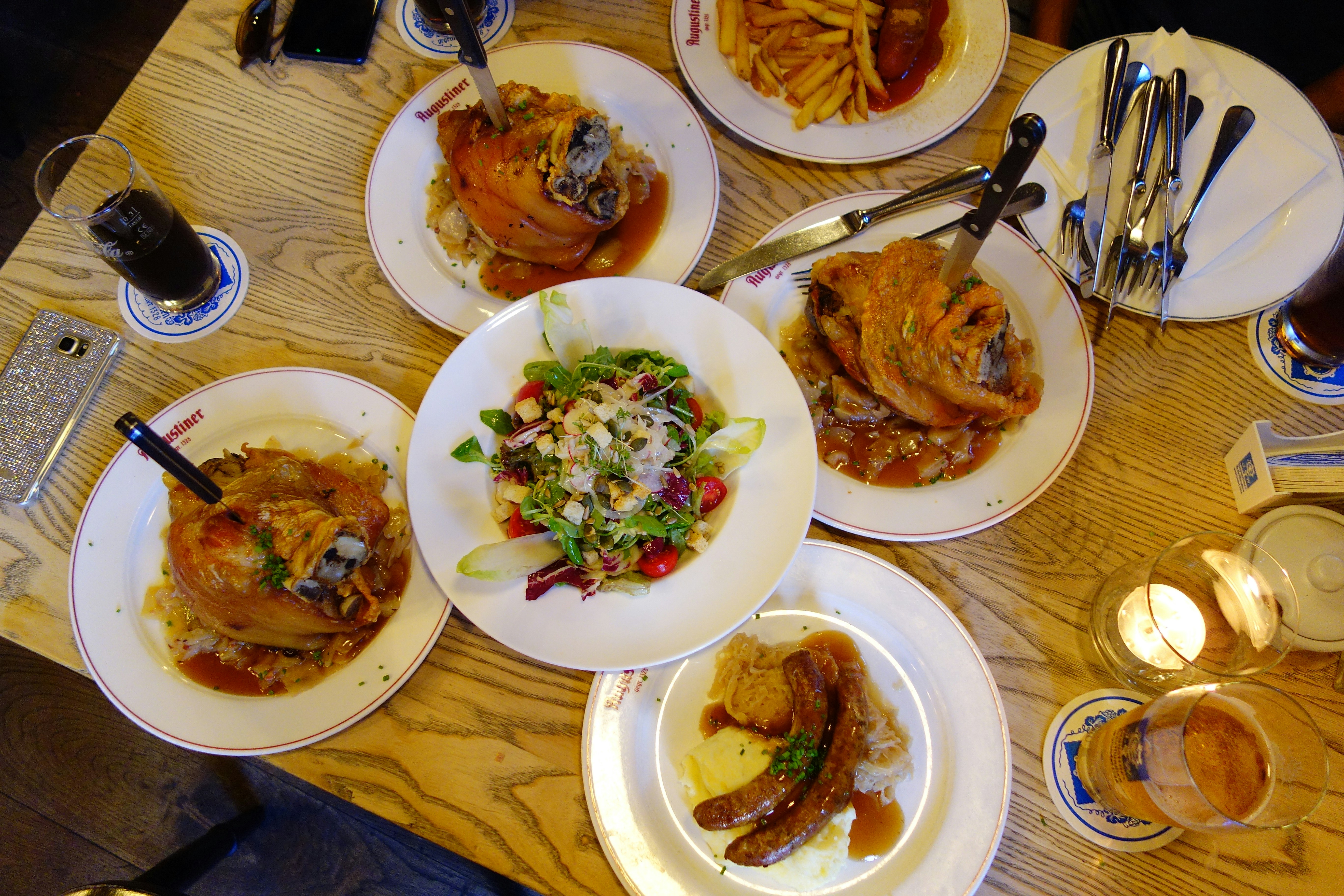 Overhead Feast: A Bird’s-Eye of Plates and Greens