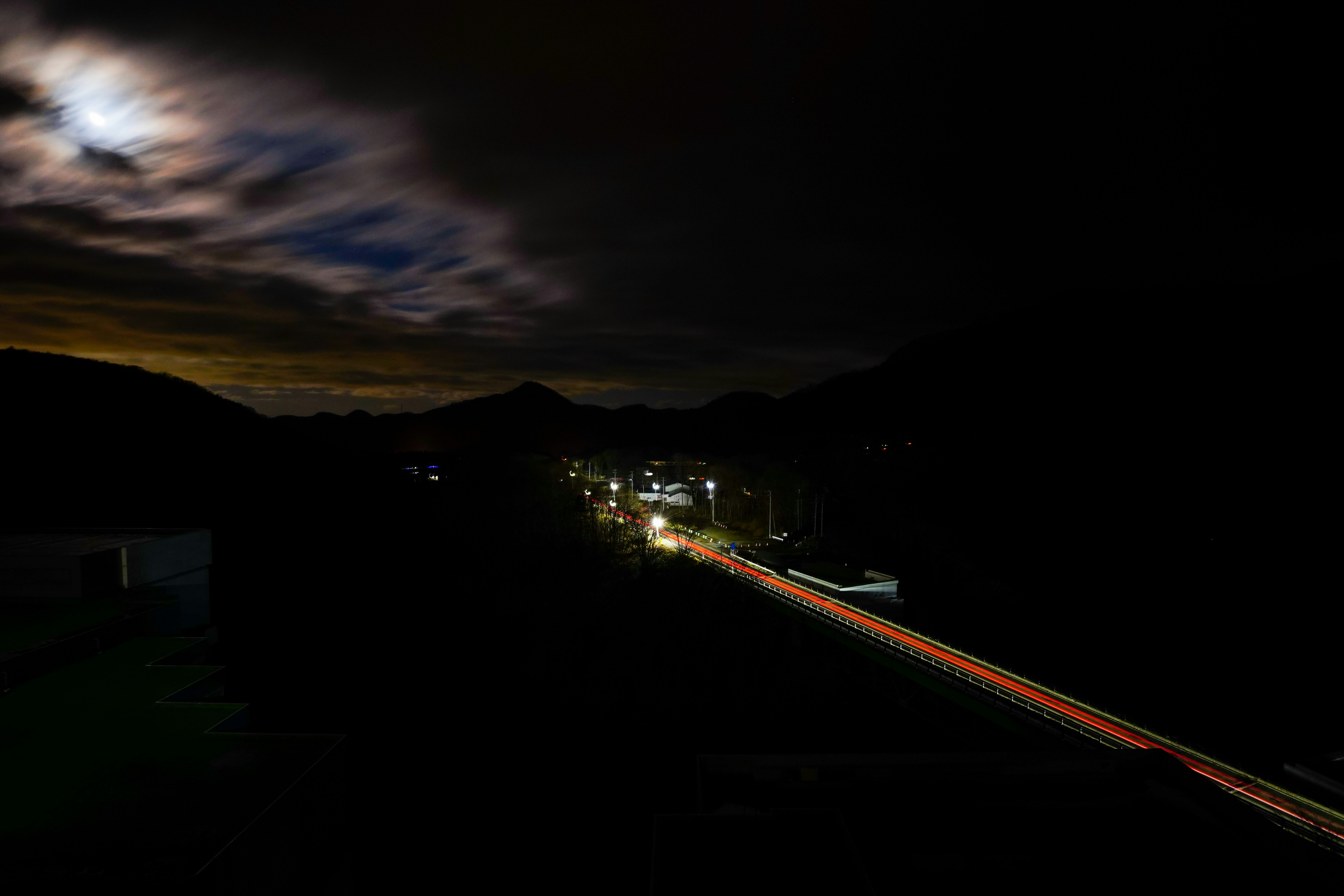 Night Run Through a Quiet Mountain Town