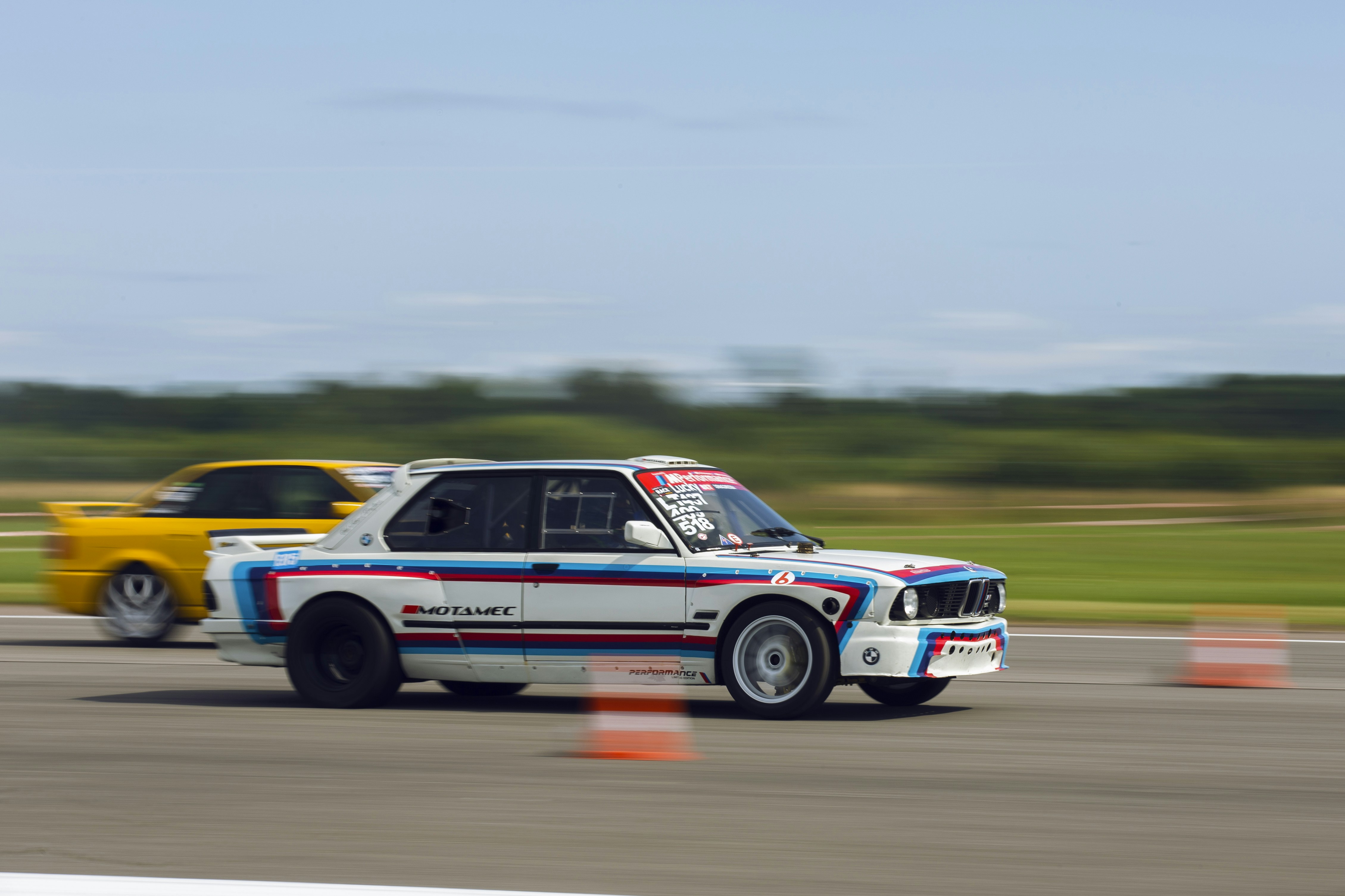 Blue-and-White Rally Legacy: Classic Muscle in Motion