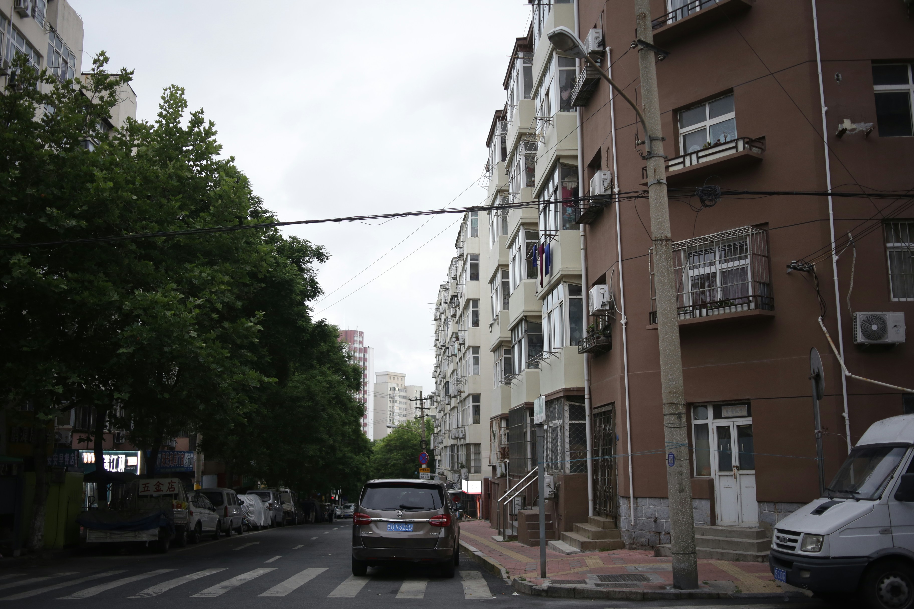 Urban Avenue: A Quiet Morning Tucked Between Buildings