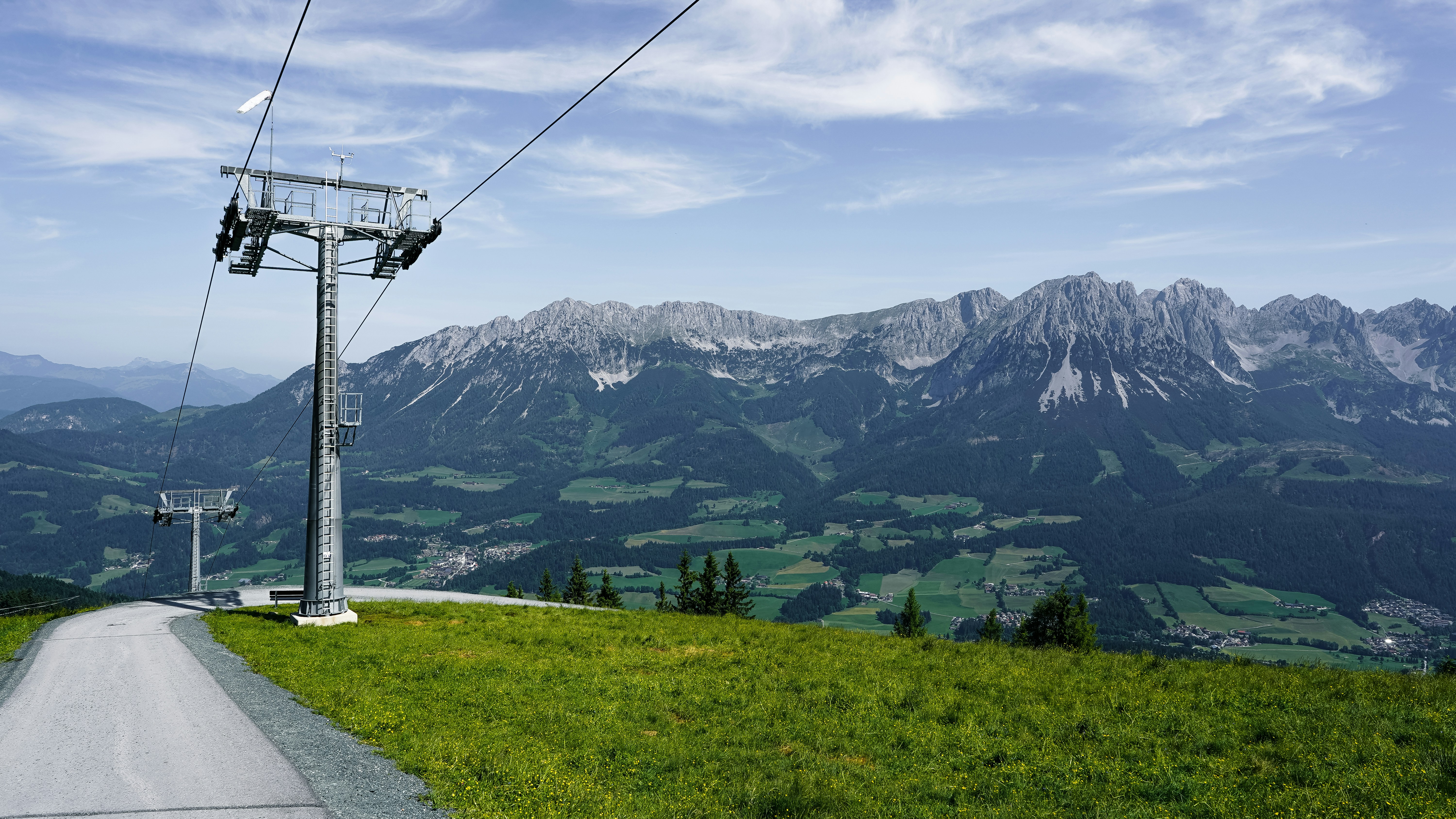 Cable Car Over Green Glades: Alpine Valley and Craggy Peaks