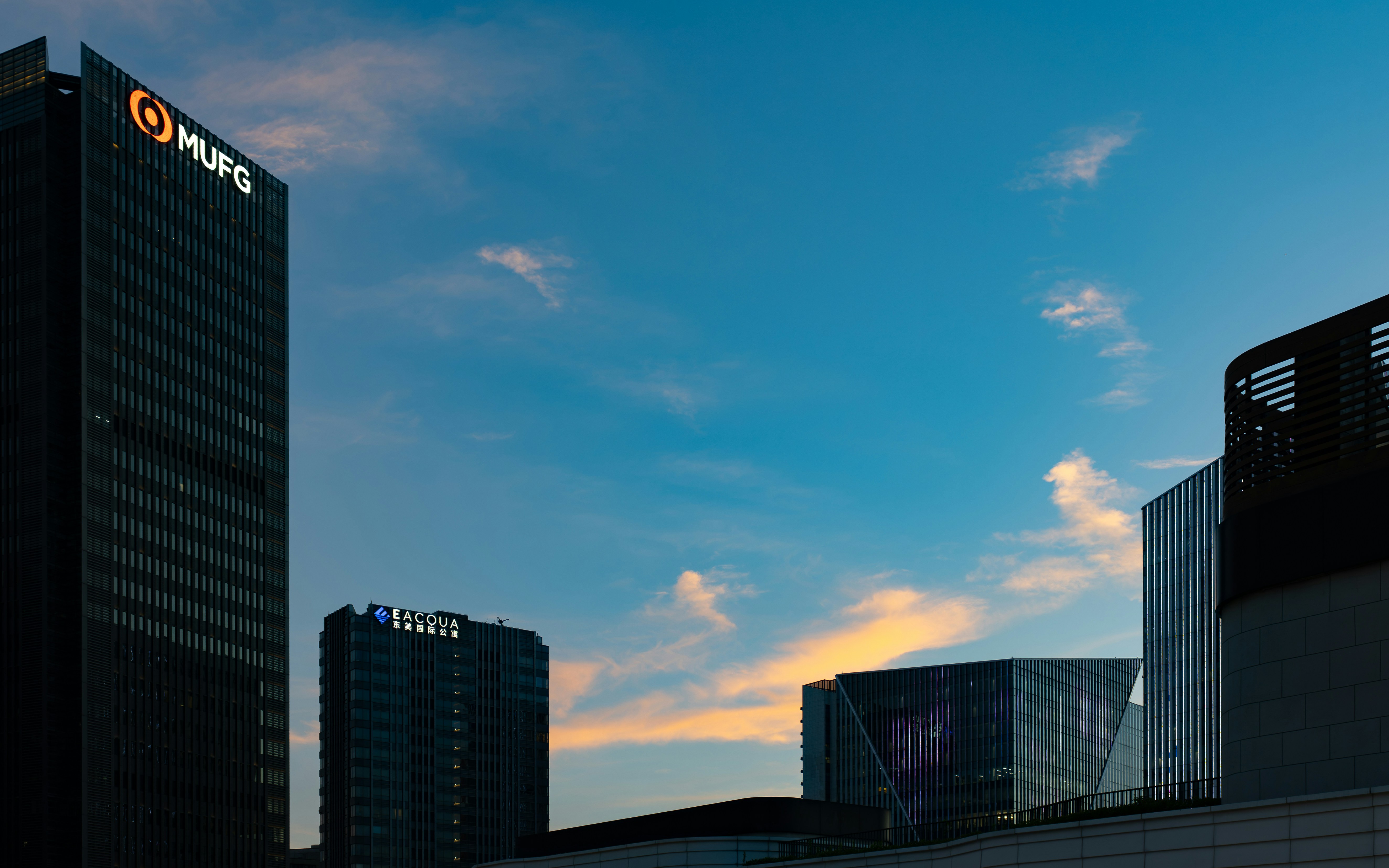 City Horizon at Dusk: Glass and Sky