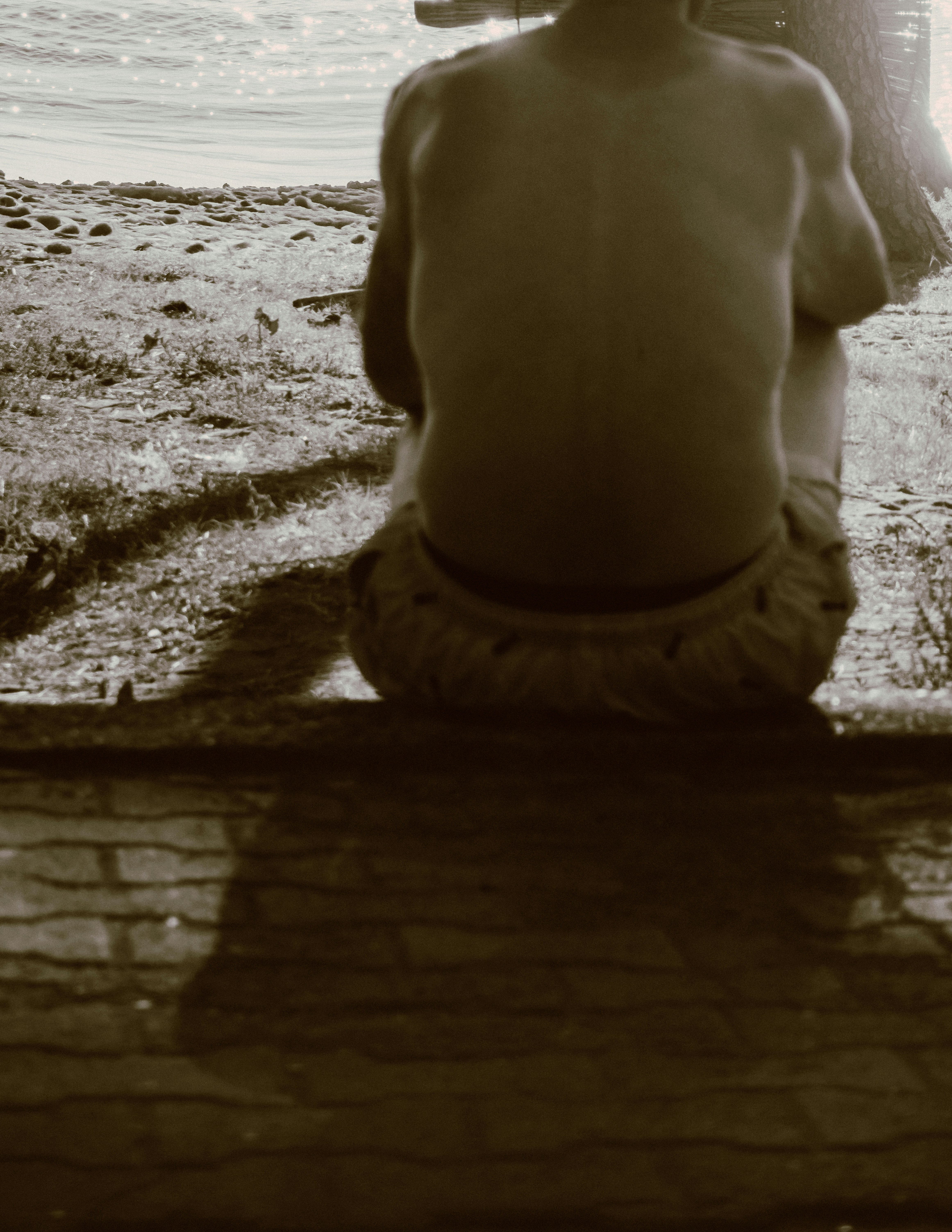 Backlit by the Shore: A Quiet Moment of Reflection