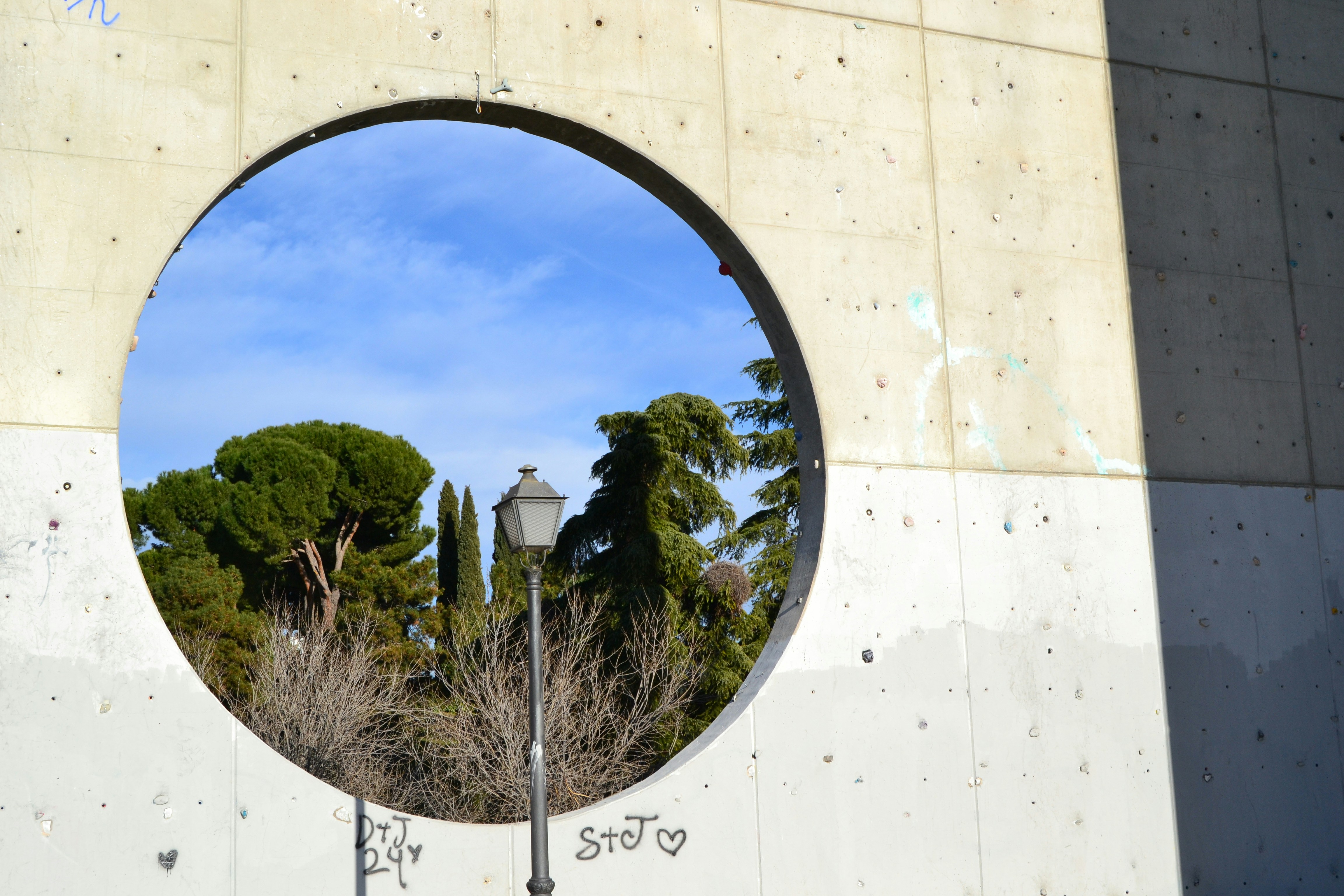 Circular Window to a Quiet Garden