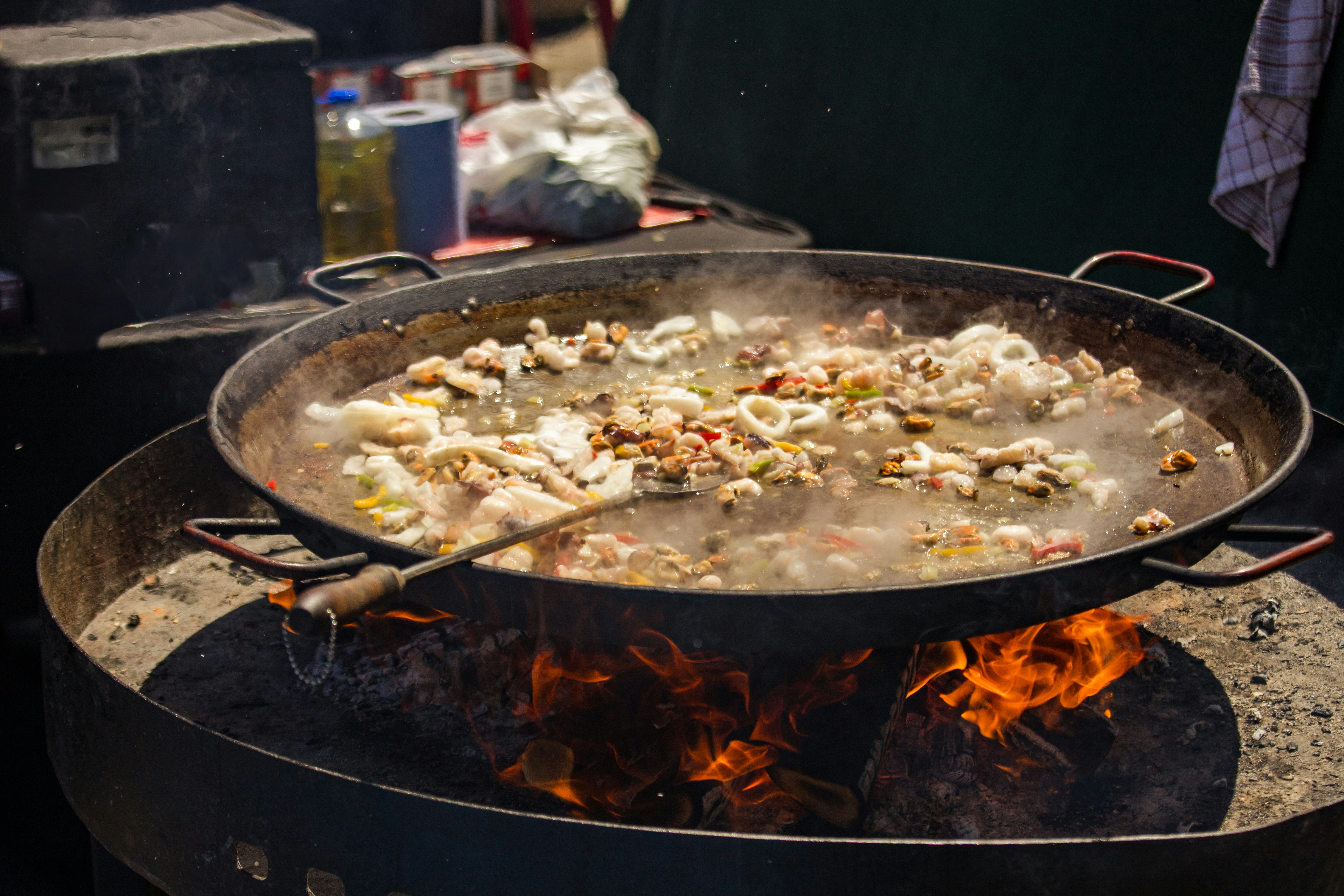 Skillet Conflagration: Cooking a Snowy Feast over Open Flames
