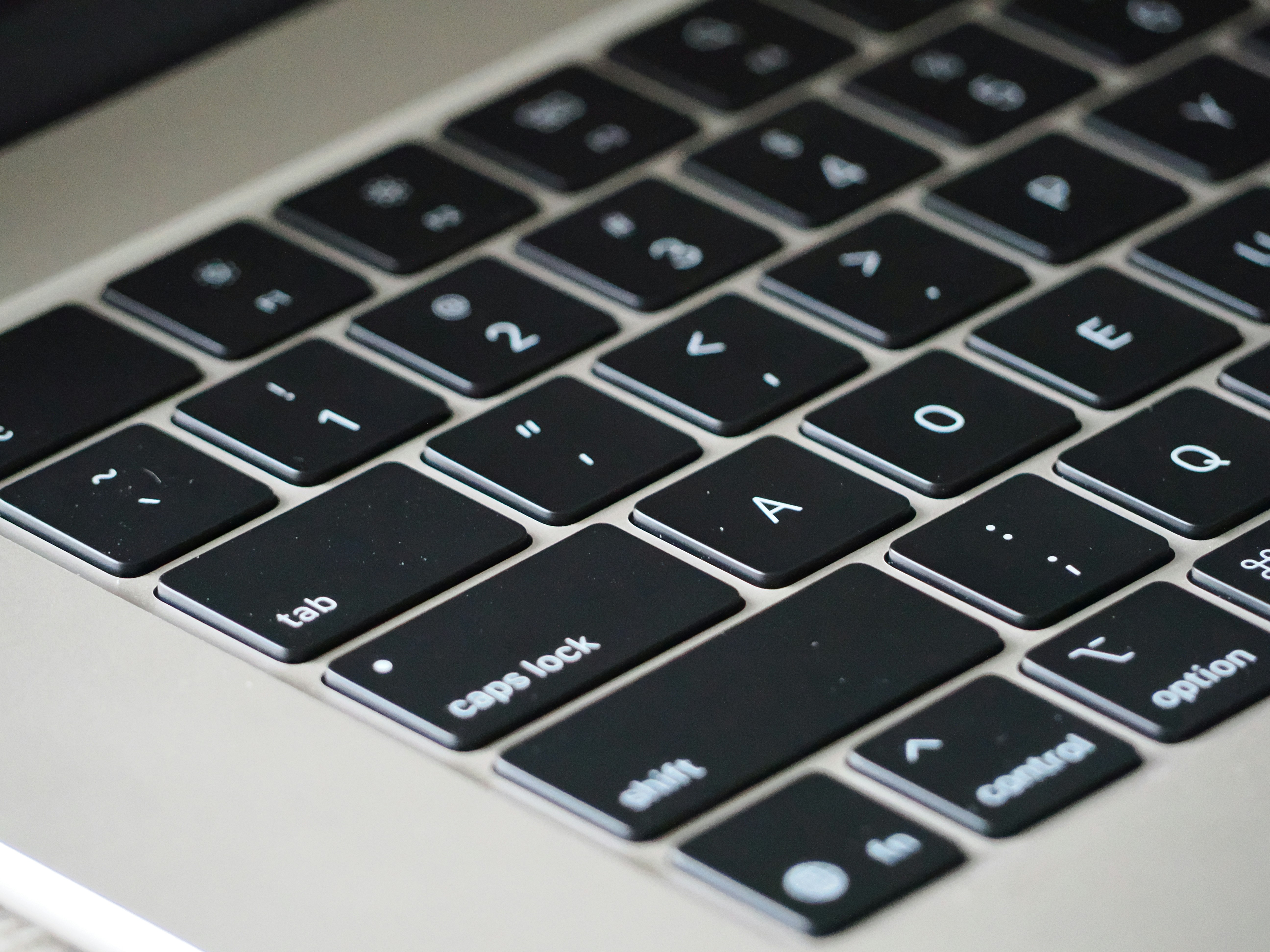 MacBook Keyboard in Sharp Focus: A Quiet Moment of Precision