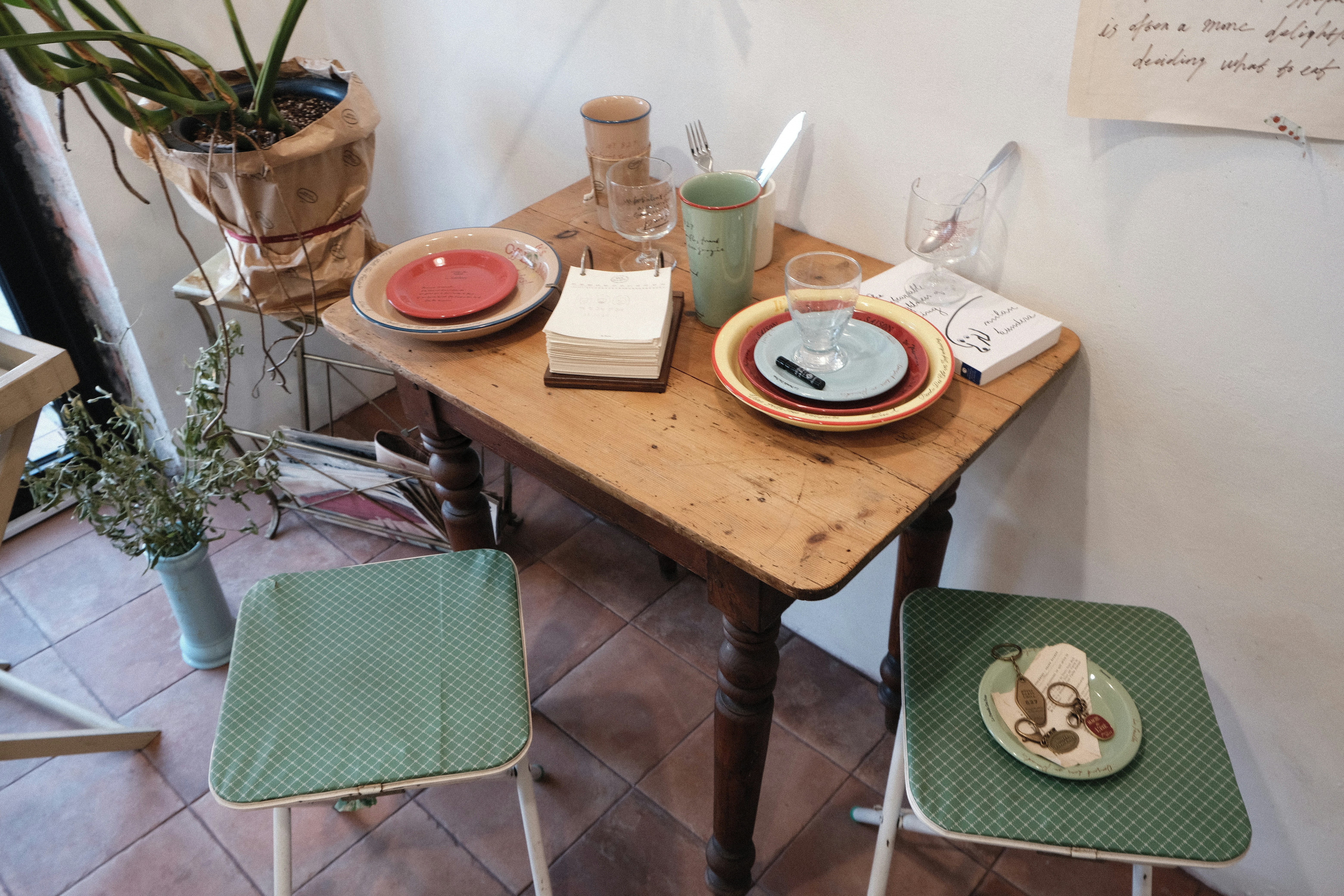 Cozy Corner: A Rustic Table Set for Two