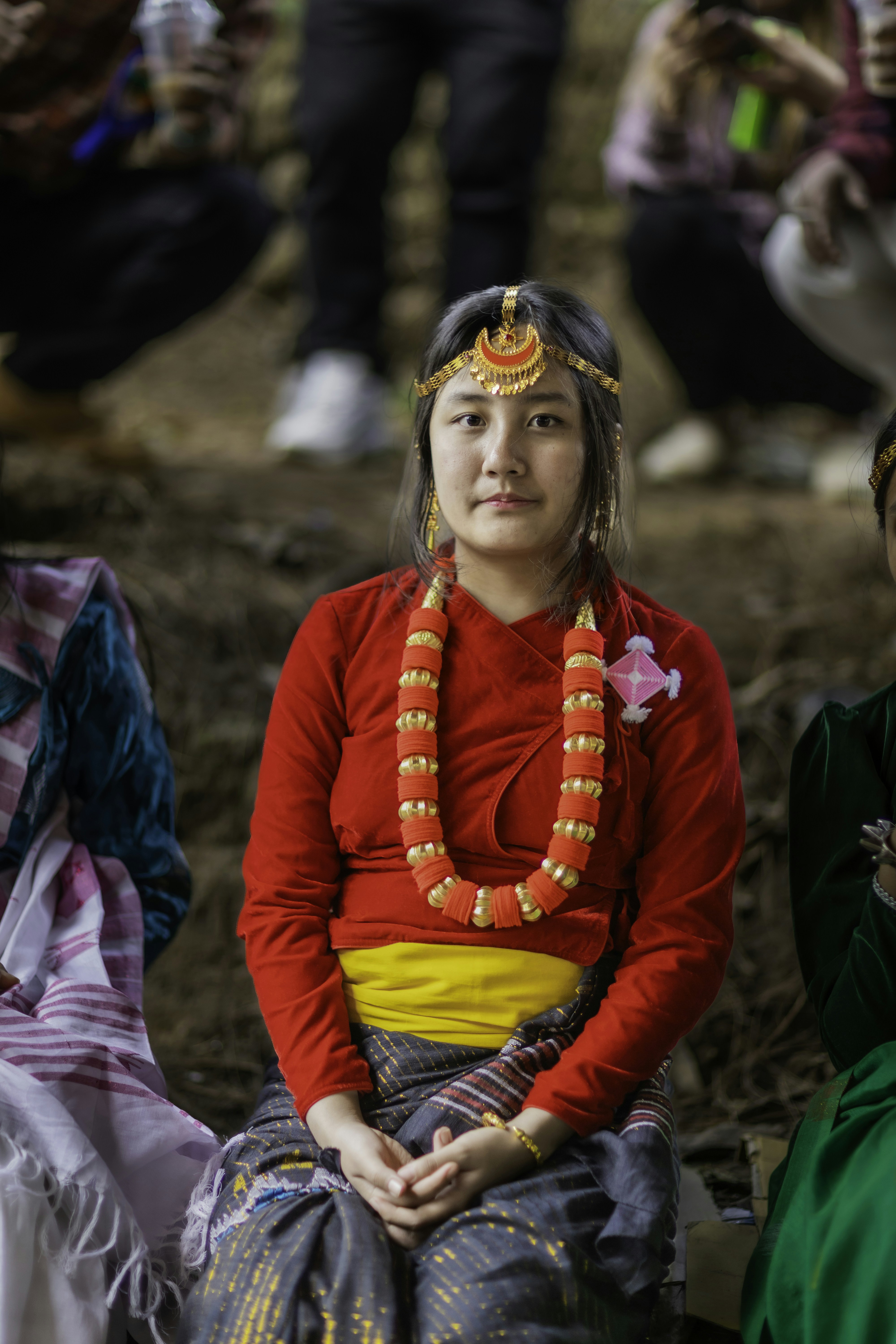Red-robed Resilience: A Moment of Traditional Pride