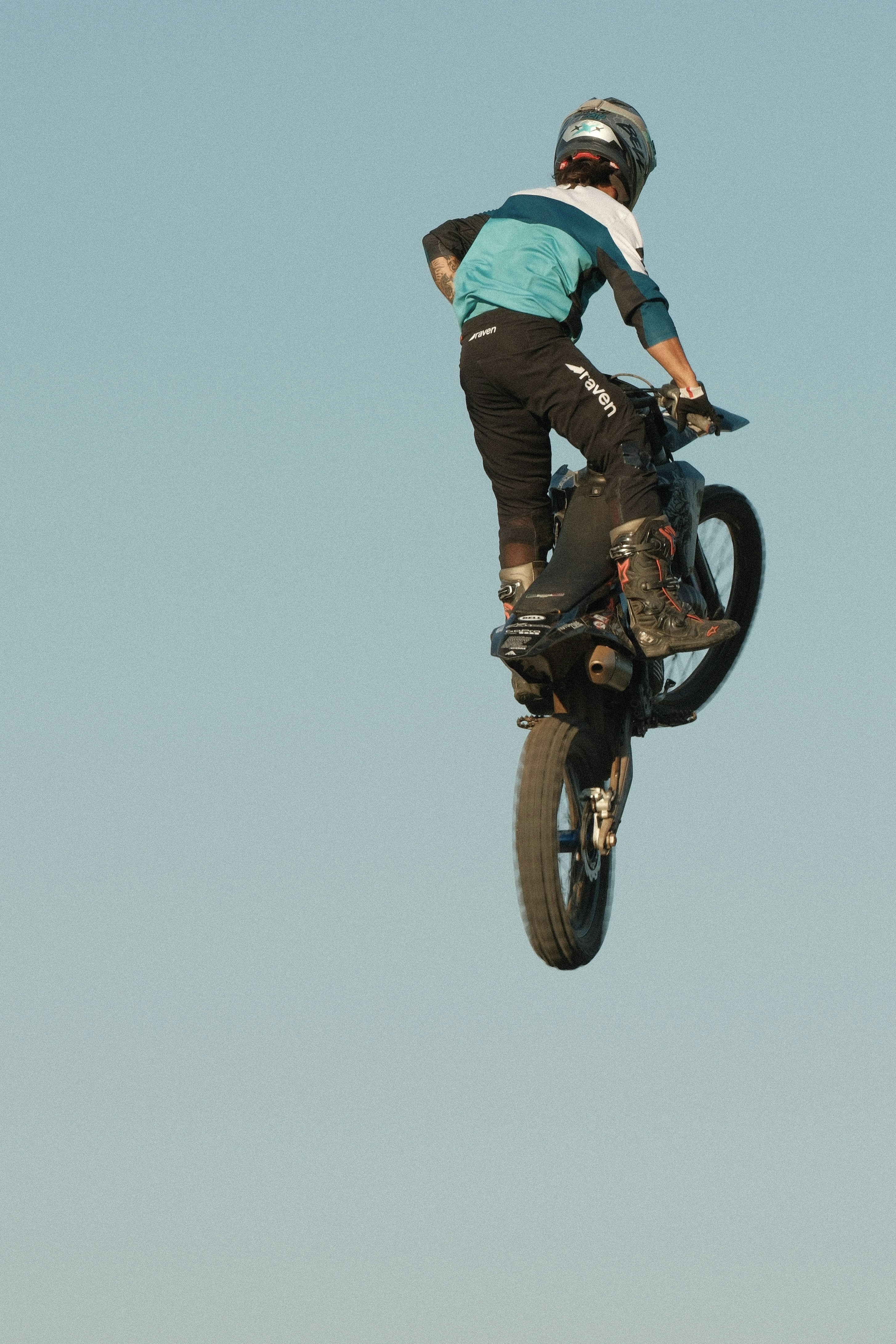 Airborne BMX: Mid-Flight Rider Defying Gravity