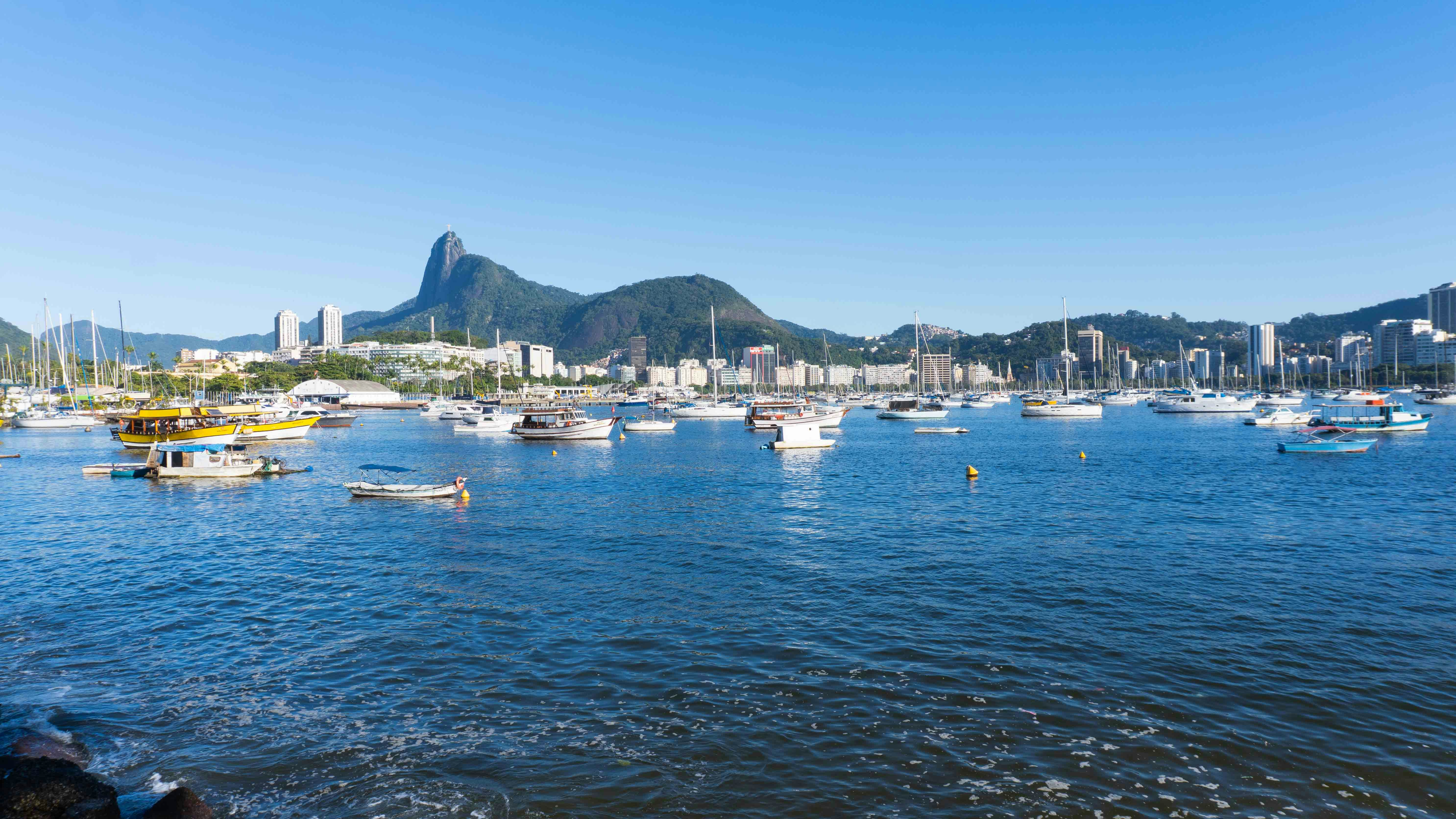 Harbor Mosaic: Boats, Water, and Rio’s Skyline