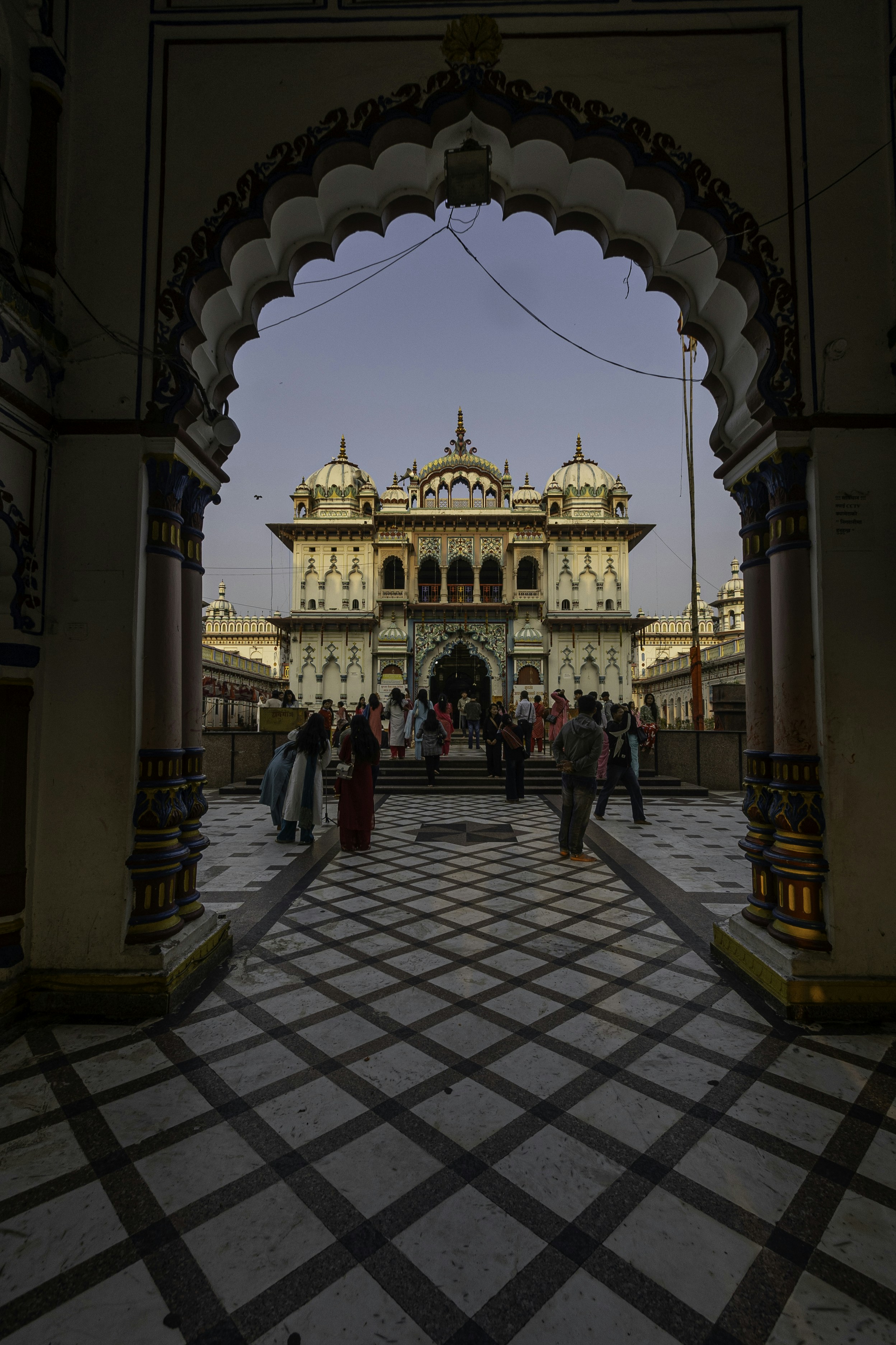 Gateway to the Palace Courtyard: Archway Framing the Central Pavilion