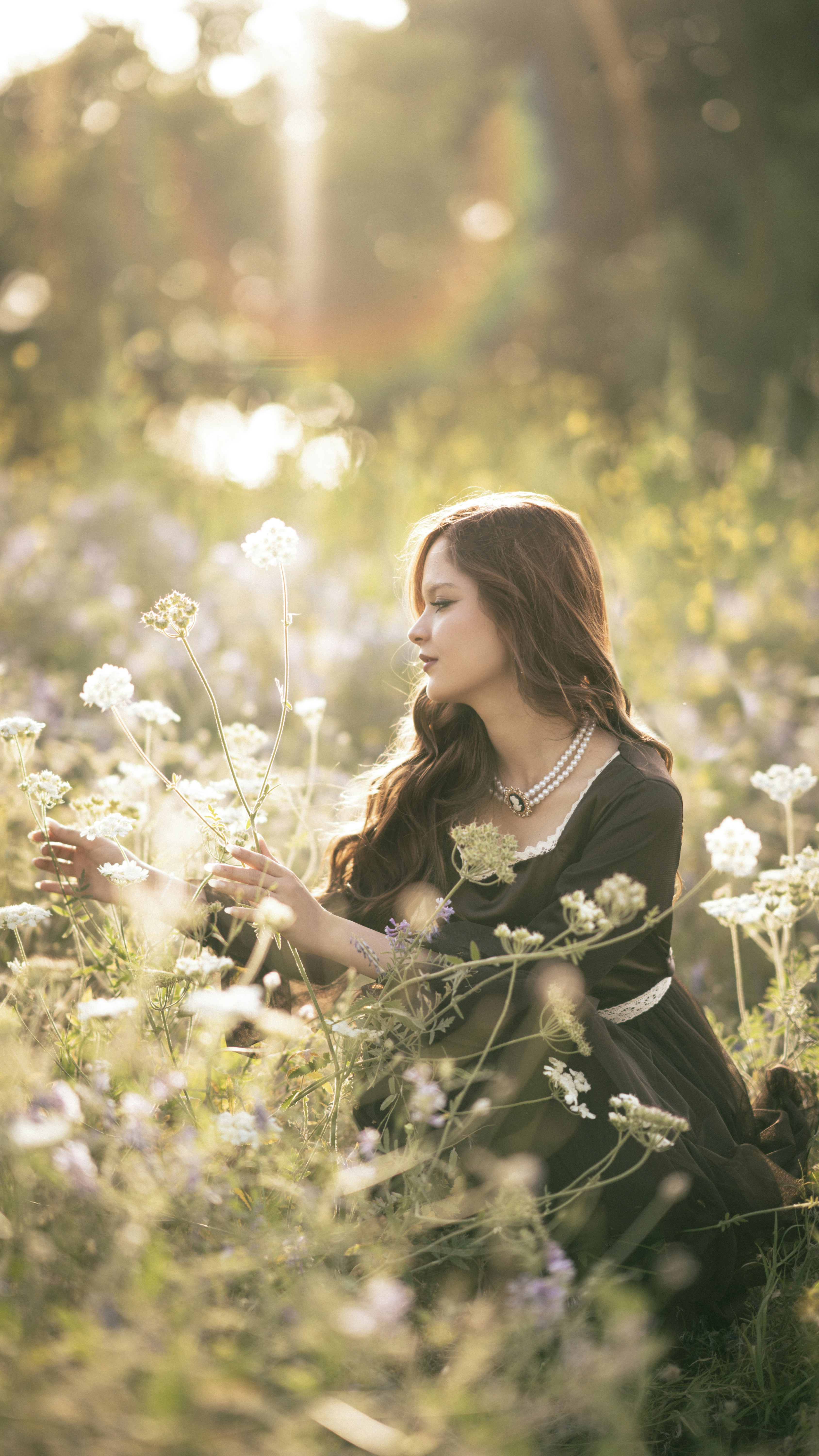 Golden-hour Portrait in Bloom