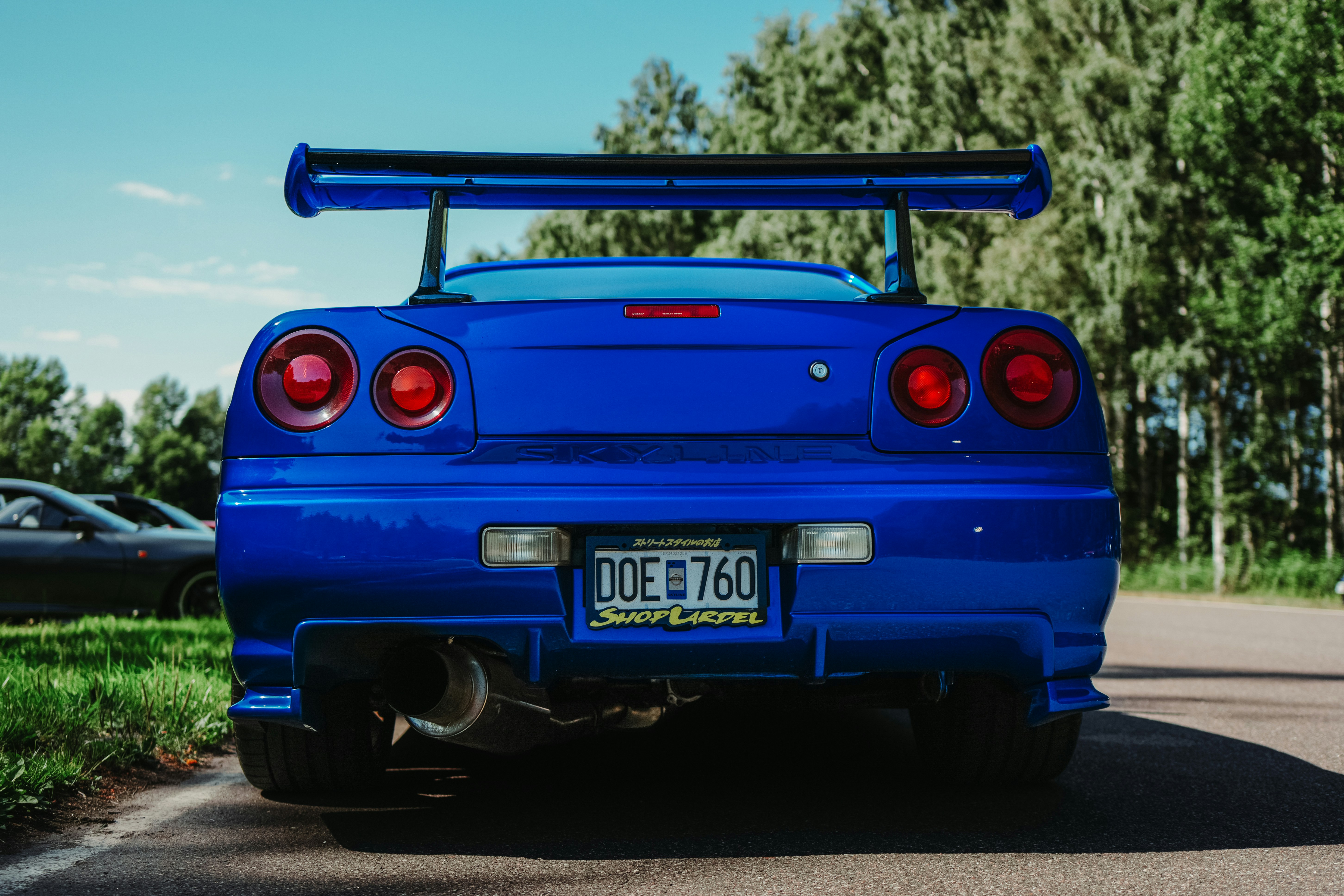 Rear View of Bluesport: Precision Lines and a Bold Wing