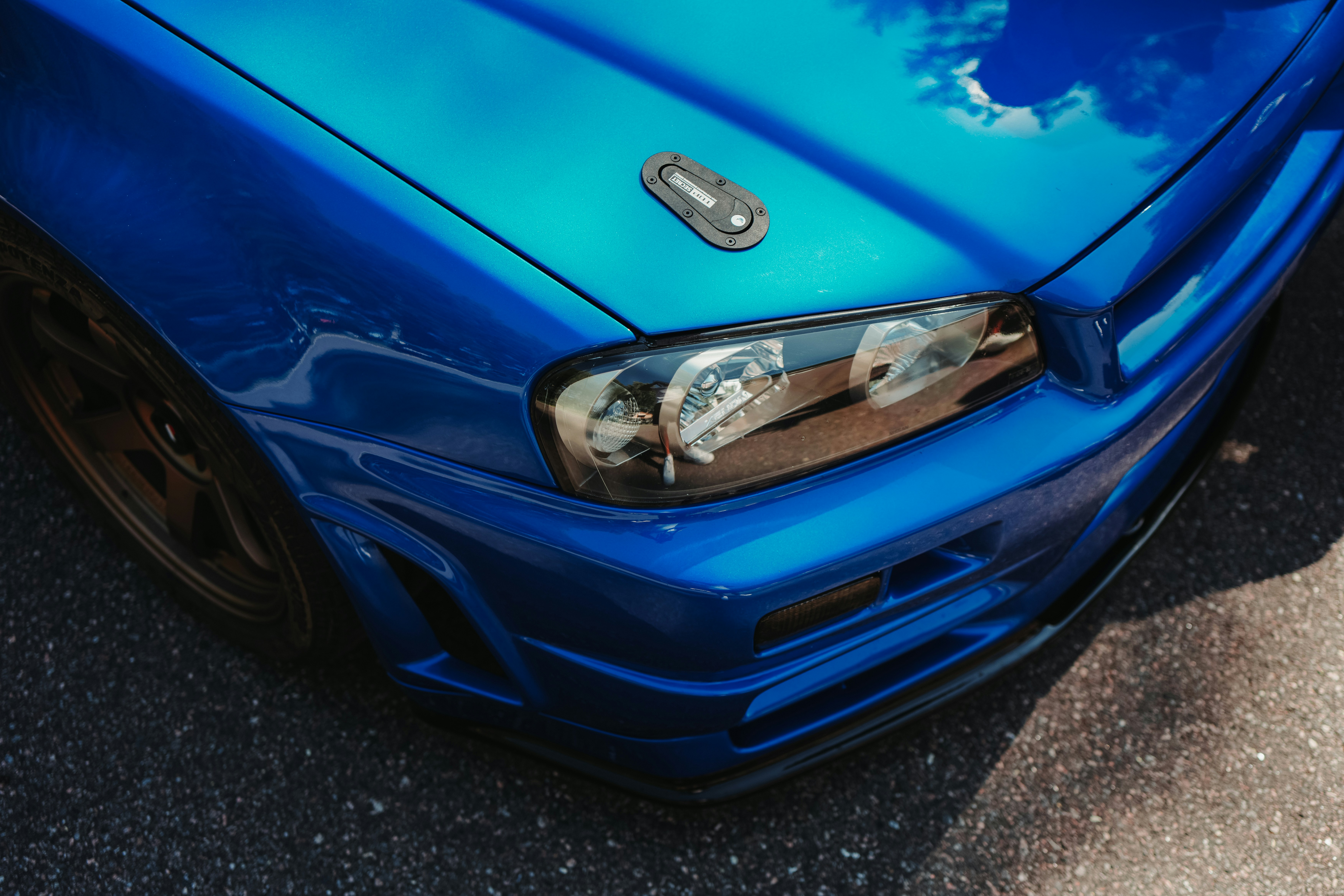 Blue Skyline: A Low-Angle Glimpse of a Tuned Front Corner