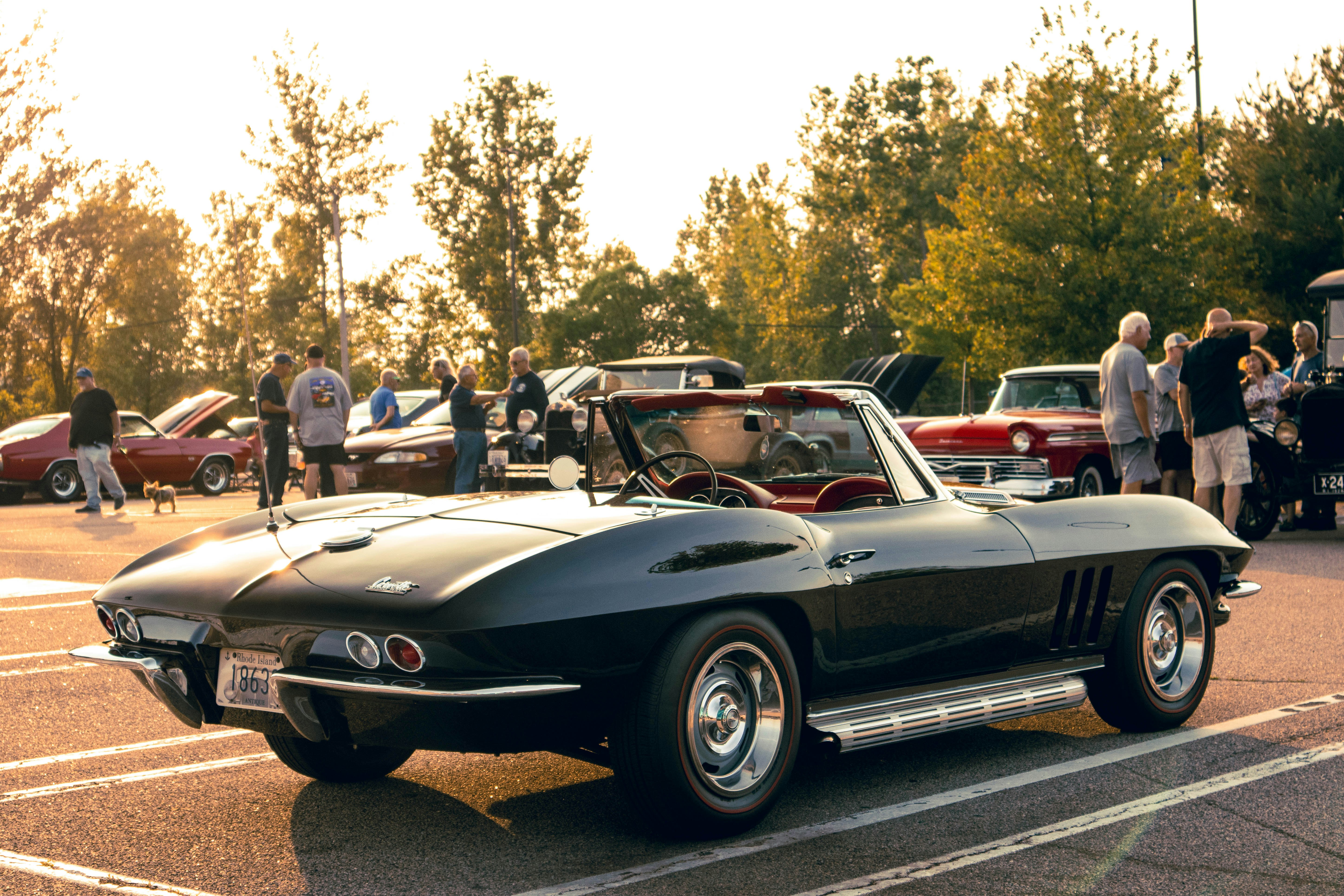 Sunlit Convertible at a Summer Car Show
