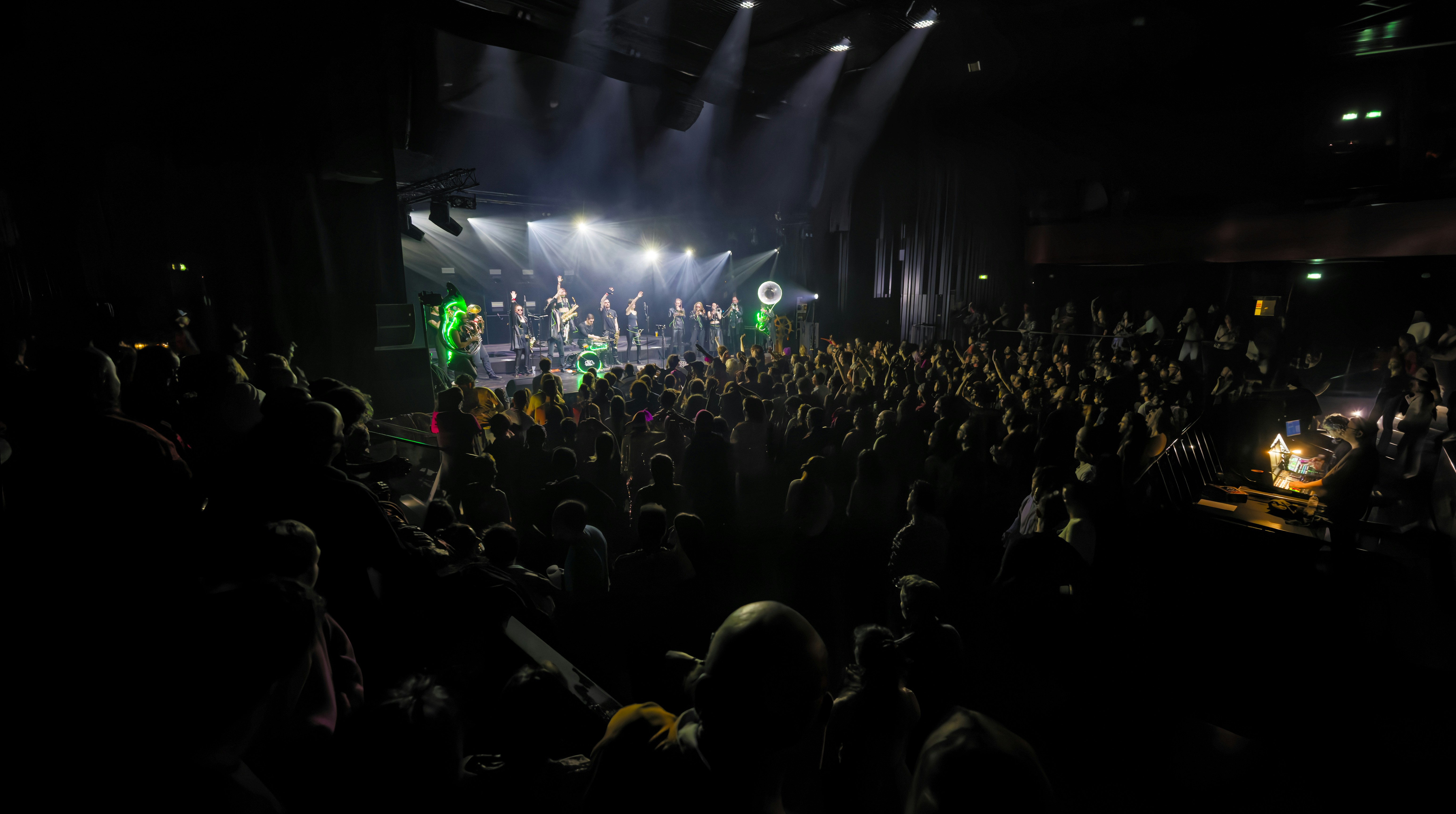 Midnight Chorus: A Live Band Under Stage Lights