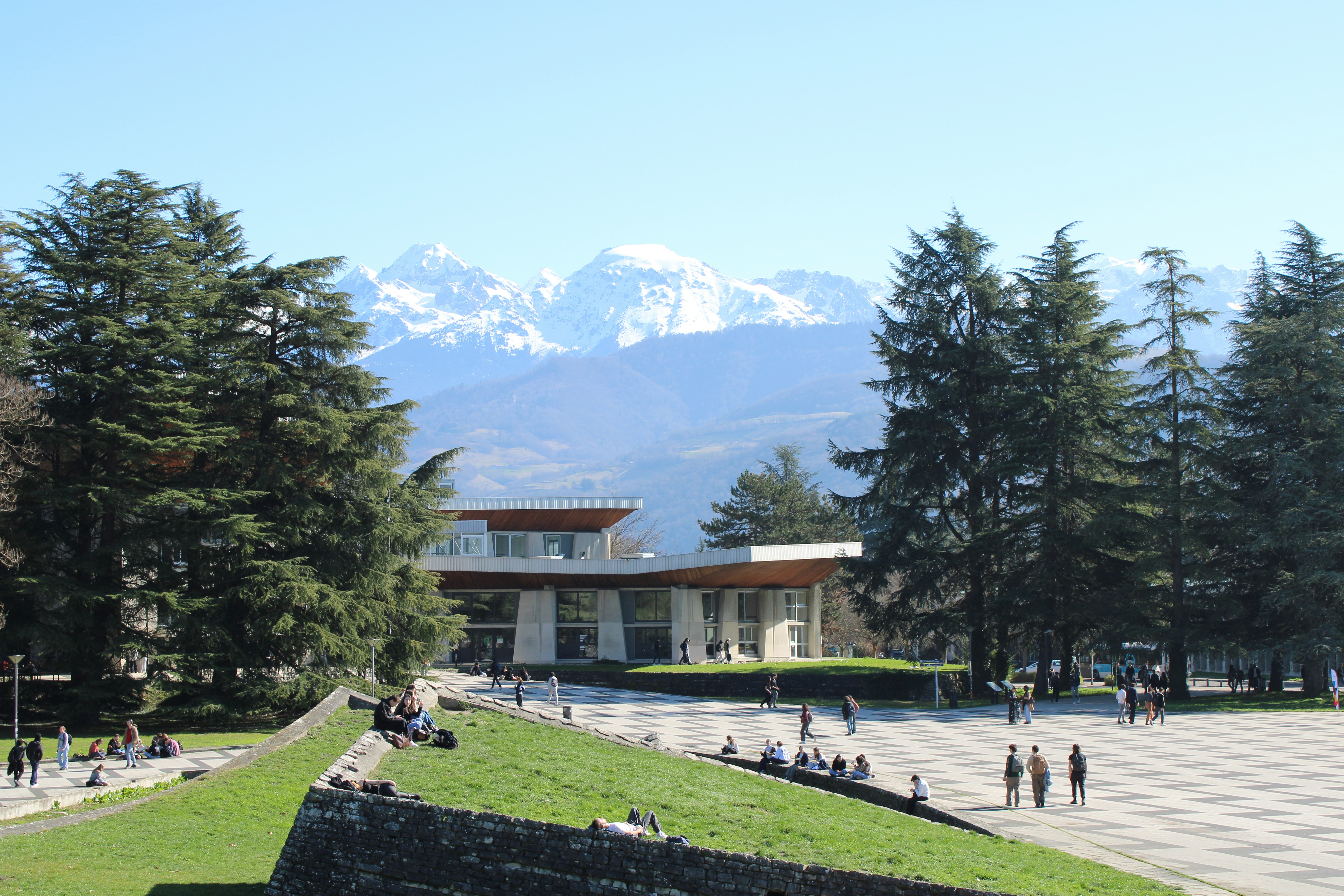 Spring Terrace at the Foot of Snow-Capped Peaks
