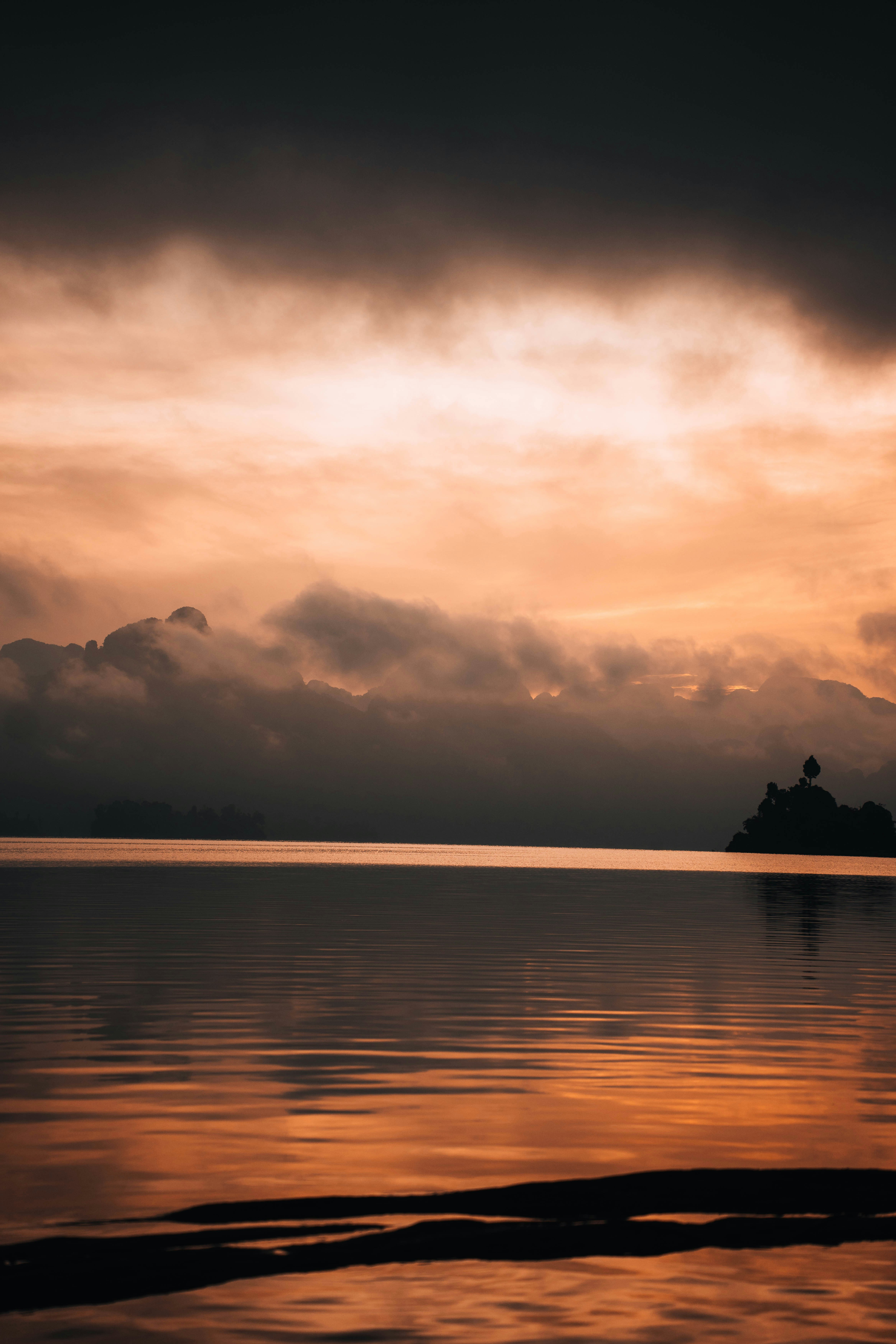 Sunset Silence Over a Calm Strait