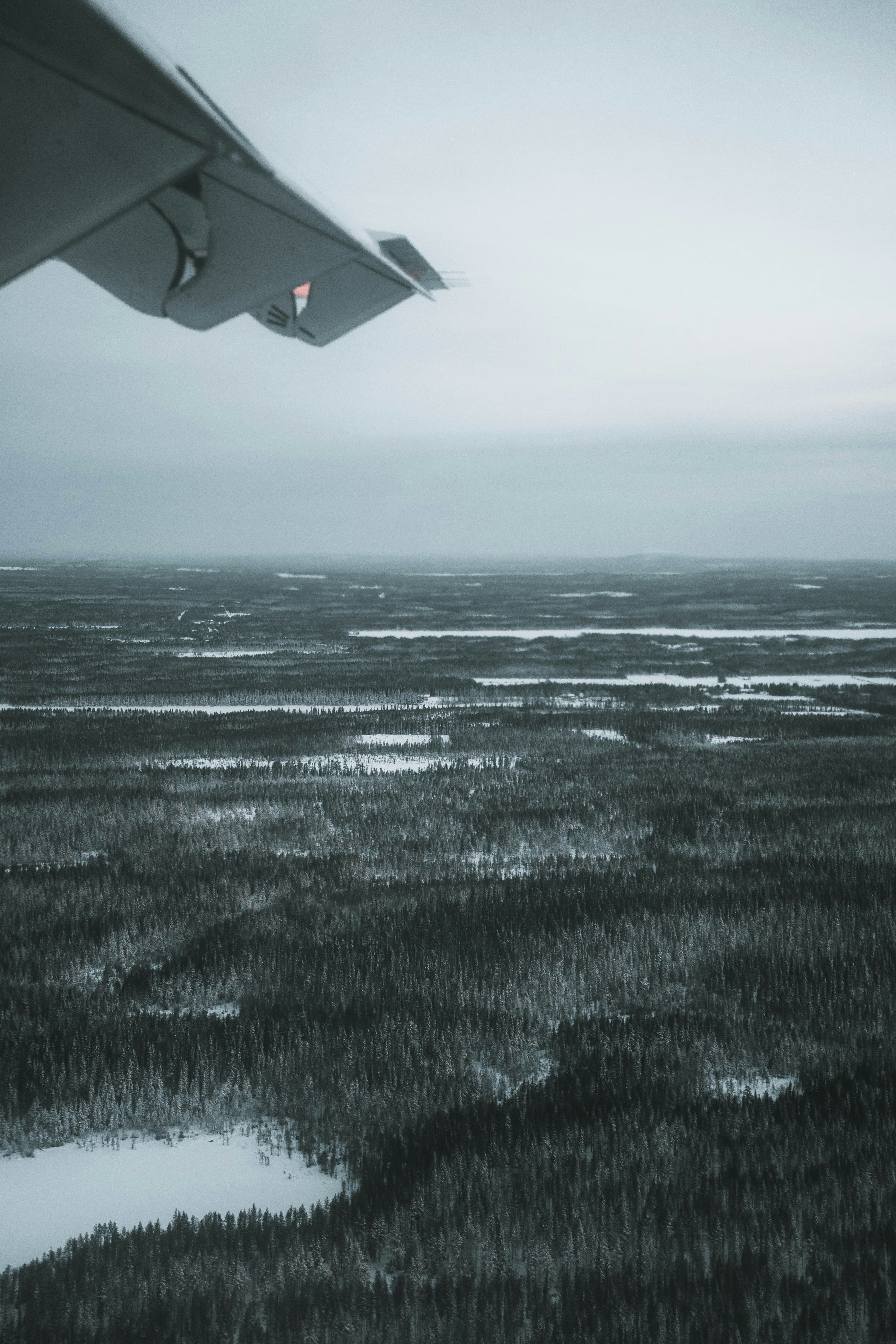 Wing Over the Tundra: Aerial Quiet from a Flight Path