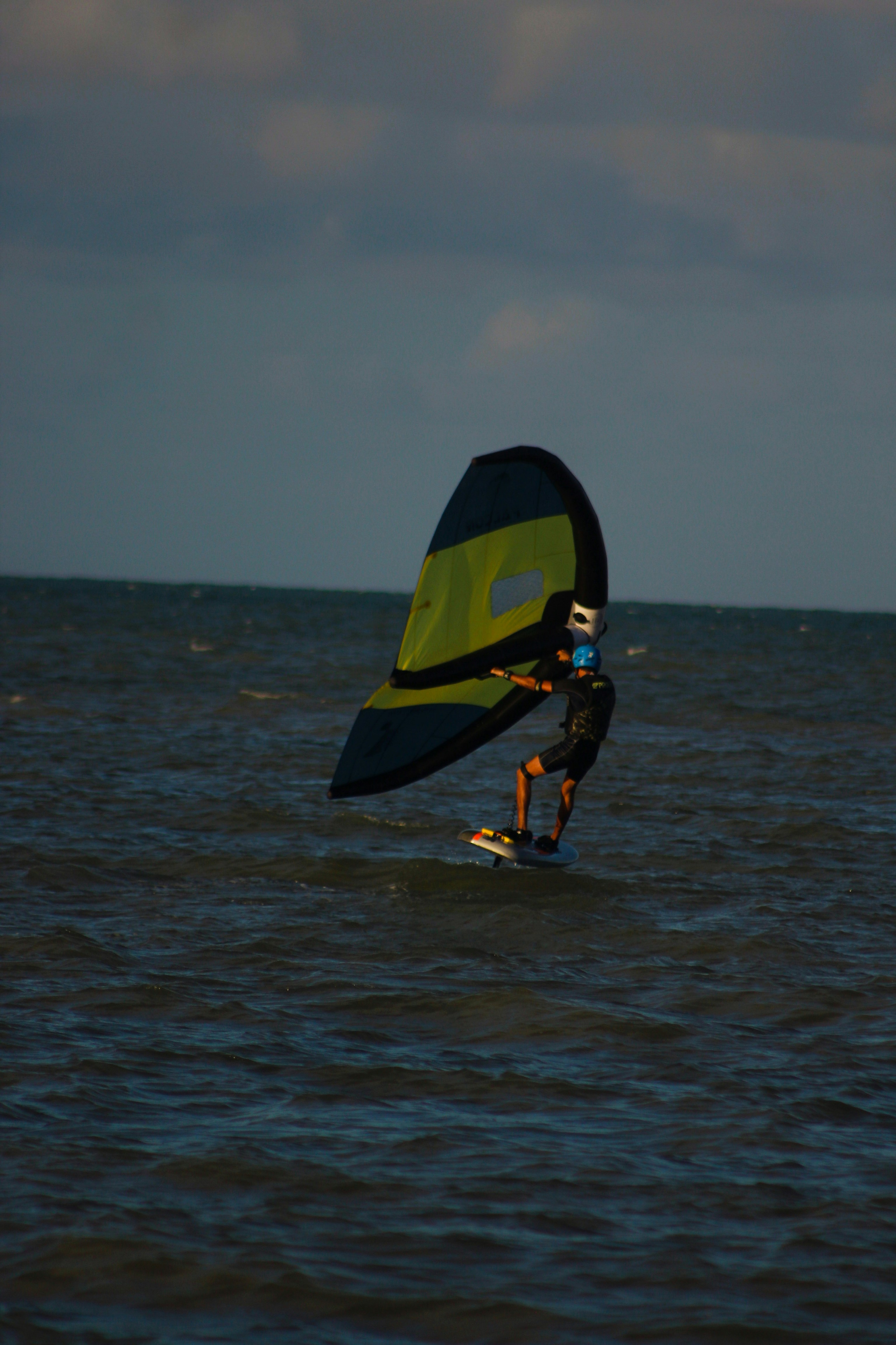Windswept Rider: Balancing on a Narrow Jet of Sea