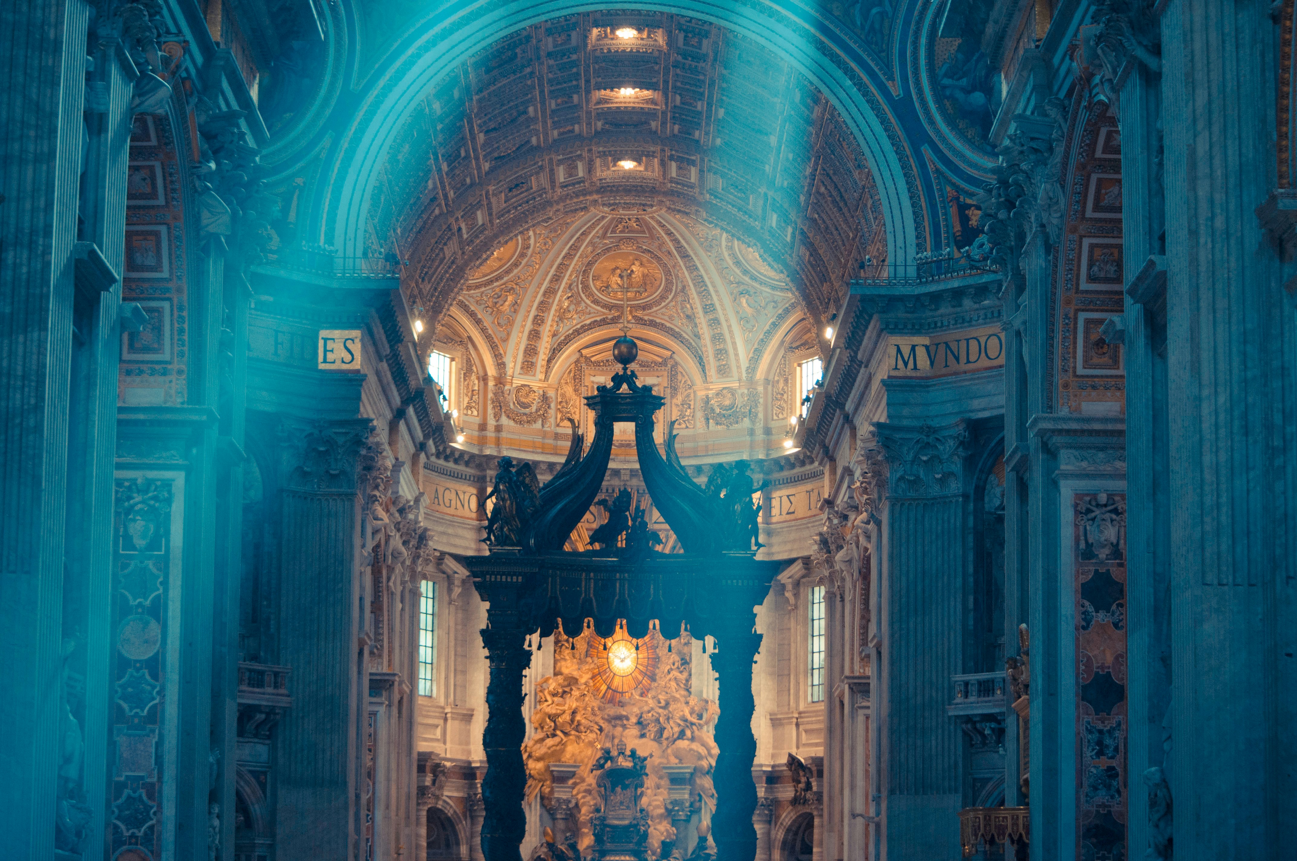 Blue Veil Over the Baroque Nave