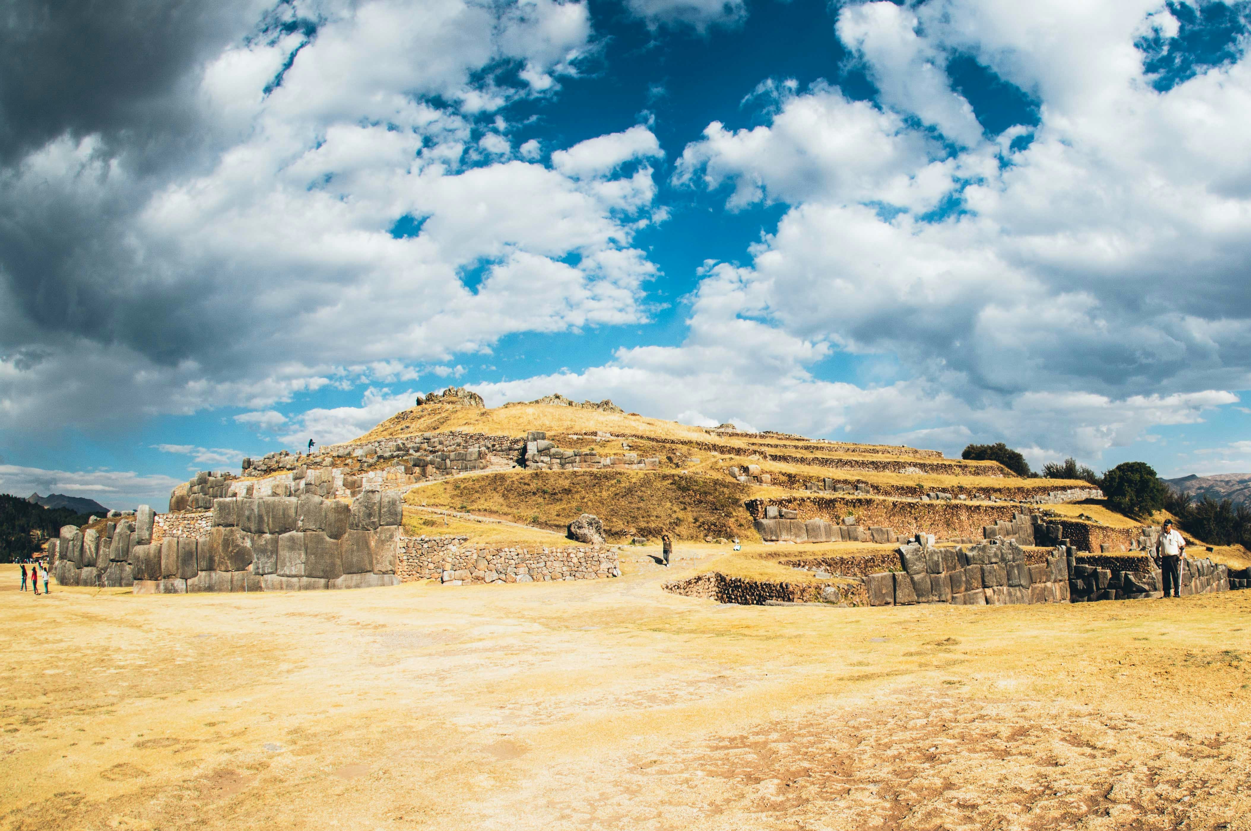 Terraced Ruins Under Broad Skies